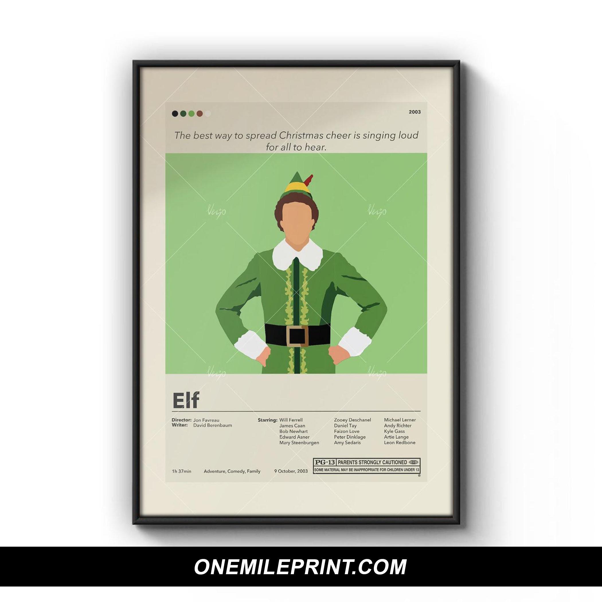 Minimalist Elf Movie Poster