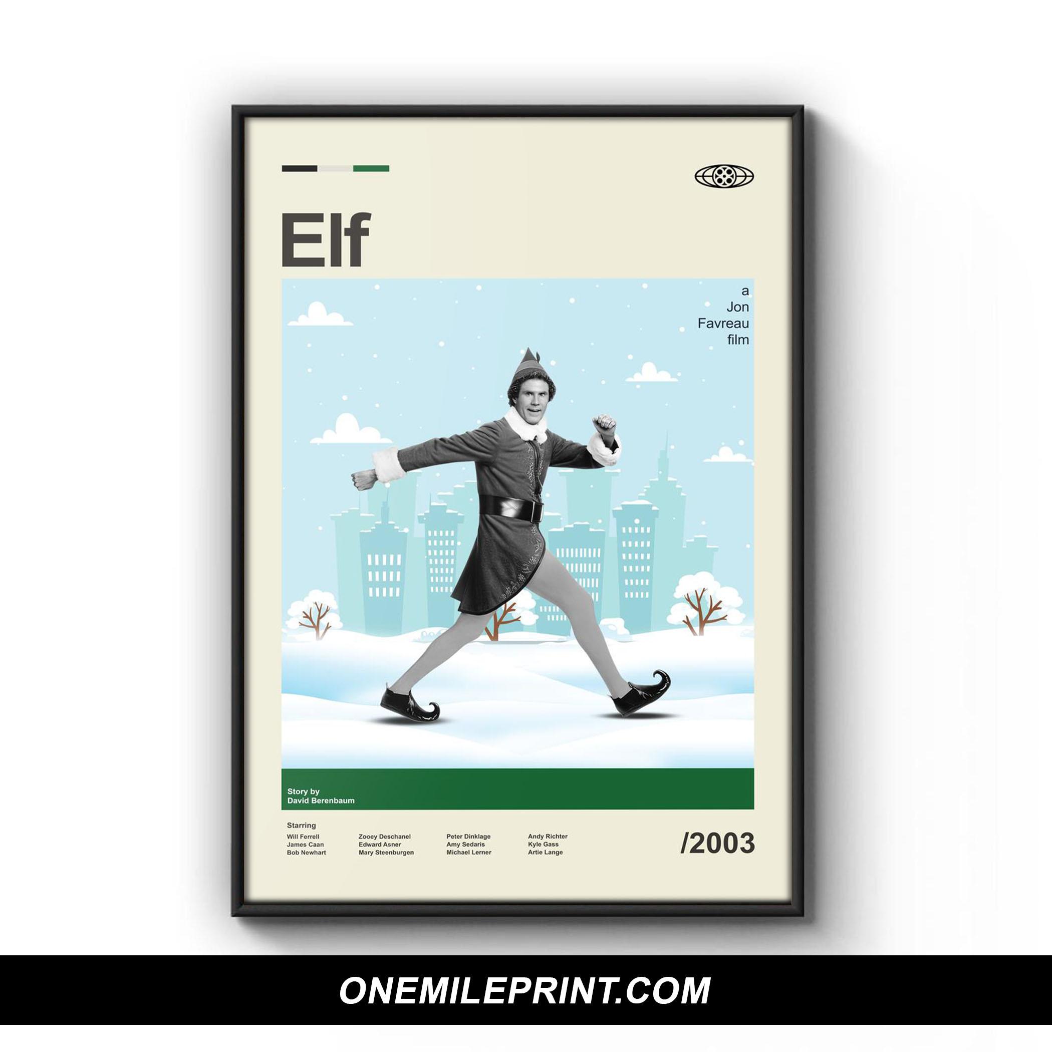 Mid Century Elf Movie Poster
