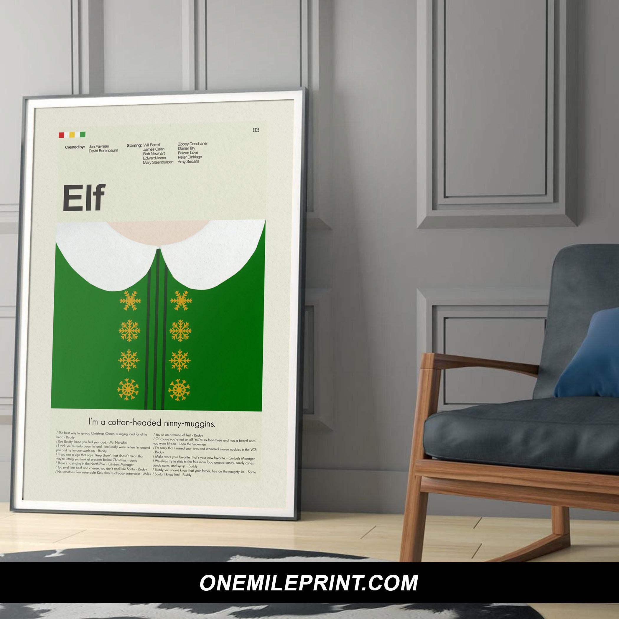 Mid Century Modern Elf Movie Poster