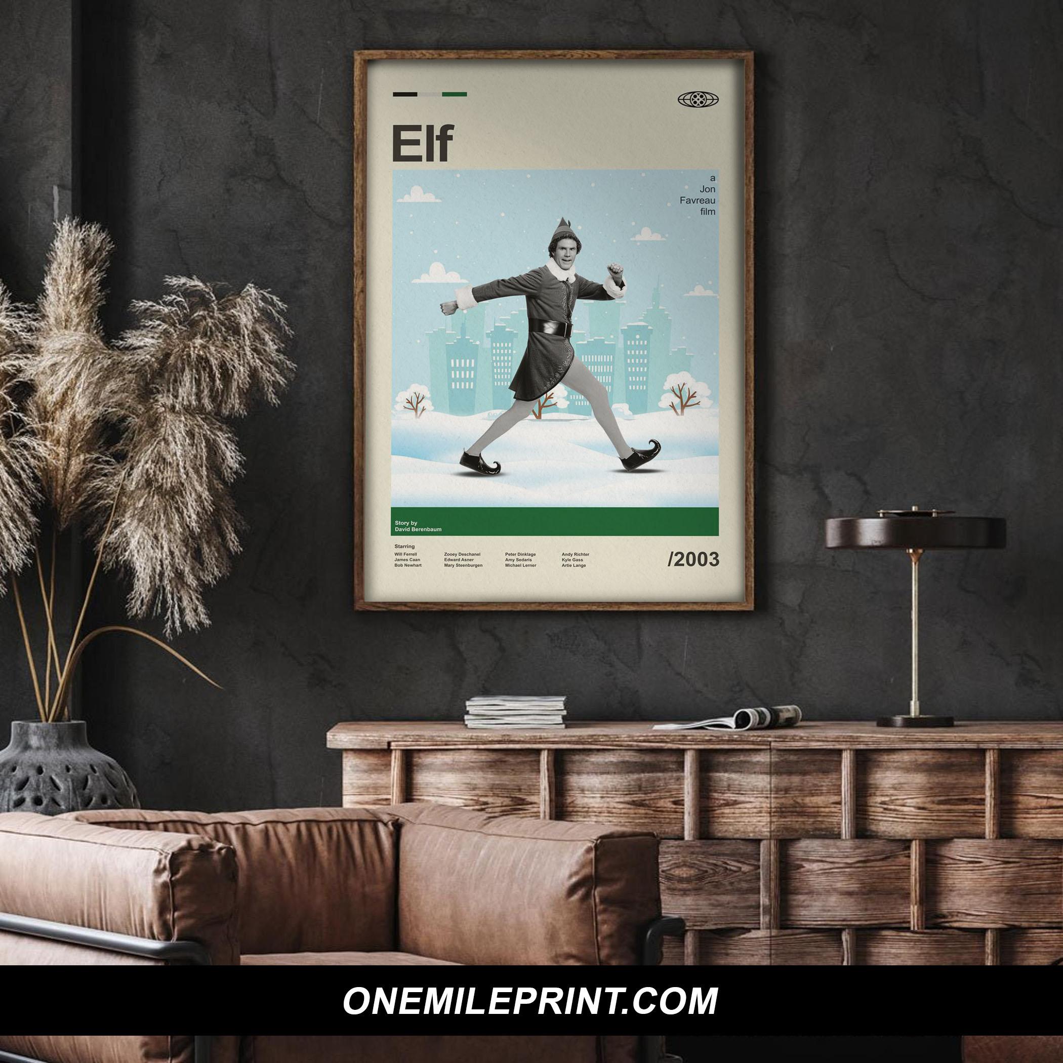 Mid Century Elf Movie Poster