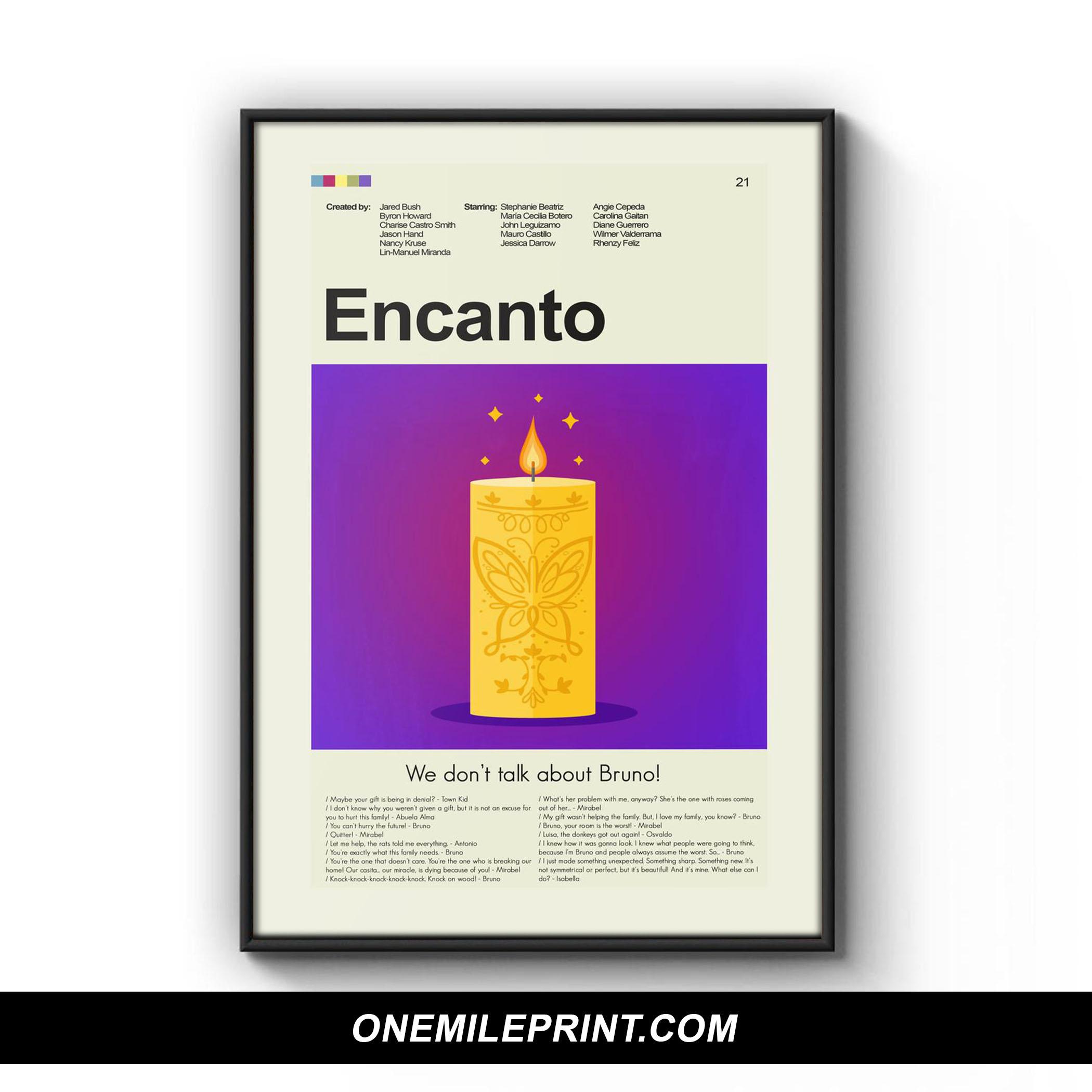 Mid Century Modern Encanto Movie Poster