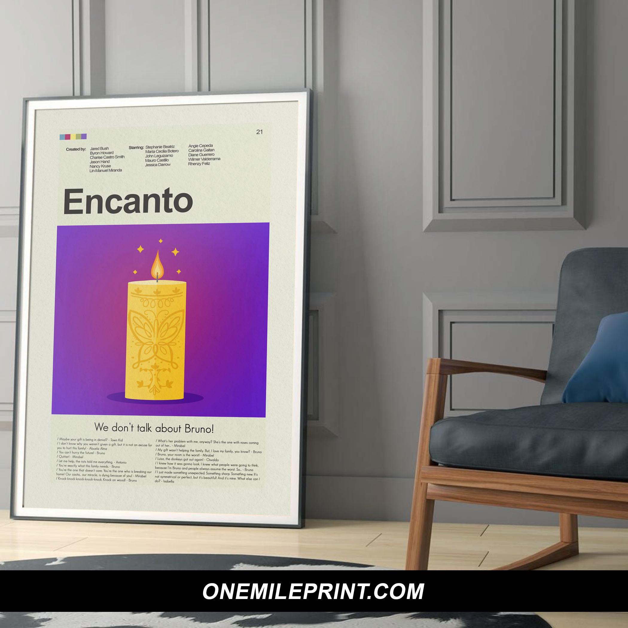 Mid Century Modern Encanto Movie Poster