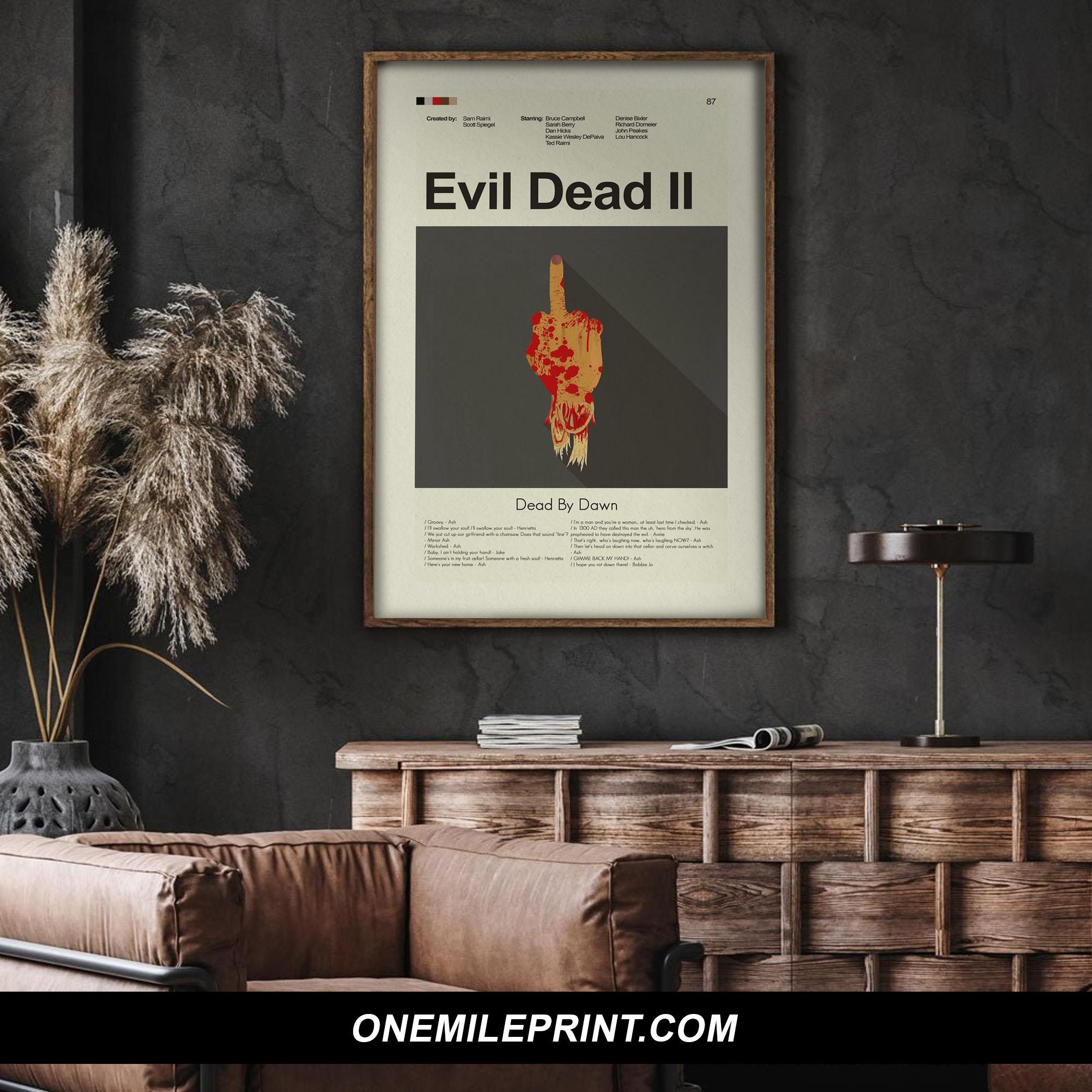 Mid Century Modern Evil Dead II Movie Poster