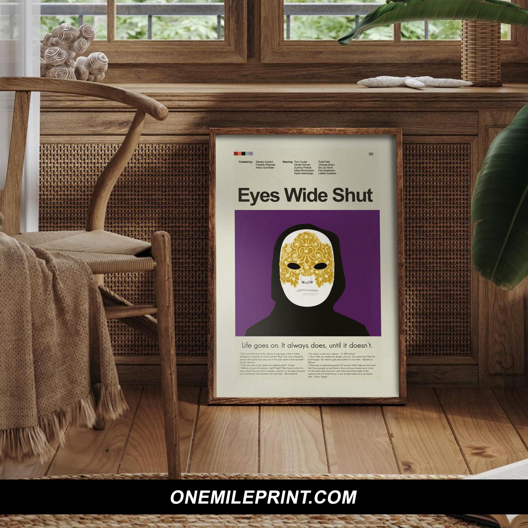 Mid Century Modern Eyes Wide Shut Movie Poster