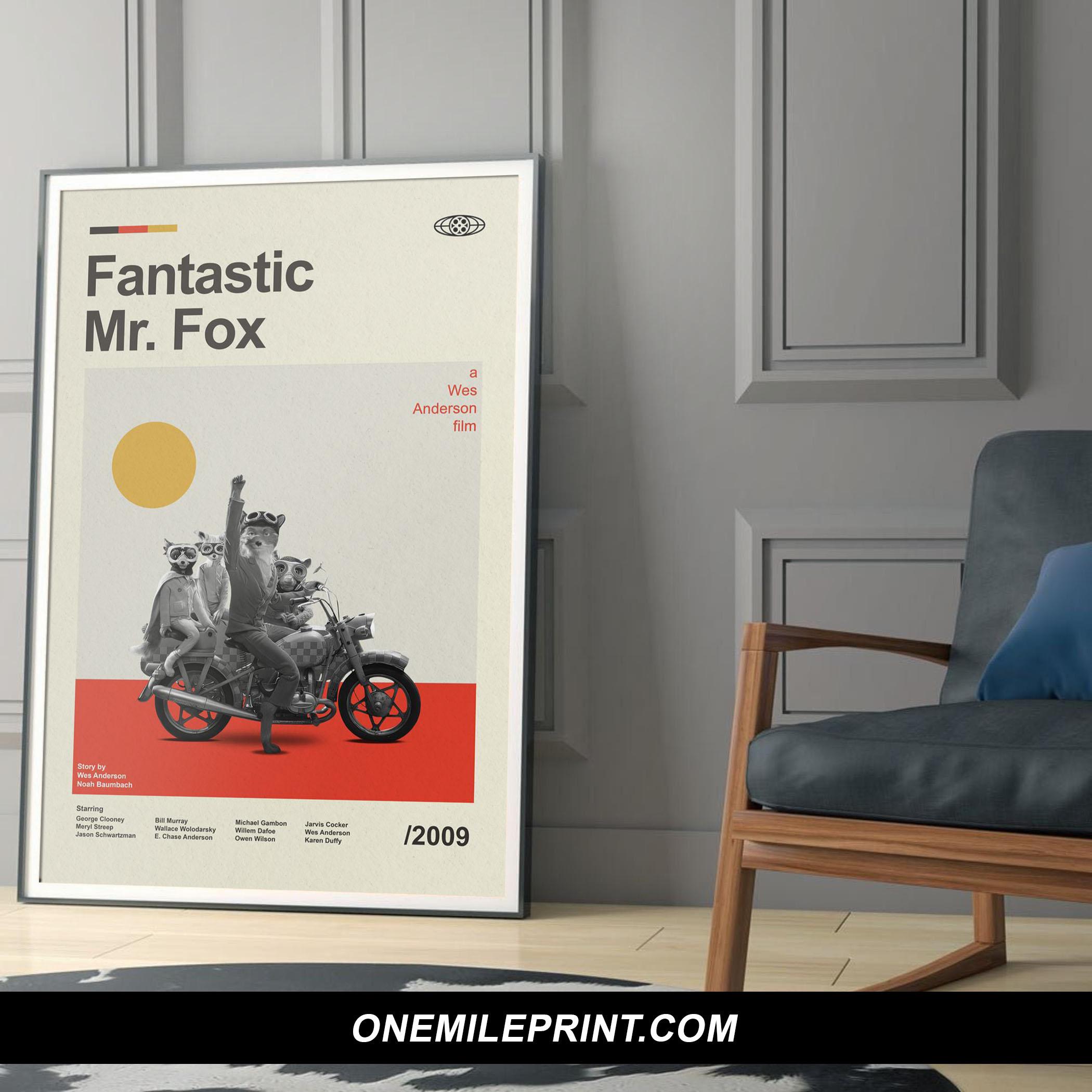 Mid Century Fantastic Mr. Fox Movie Poster