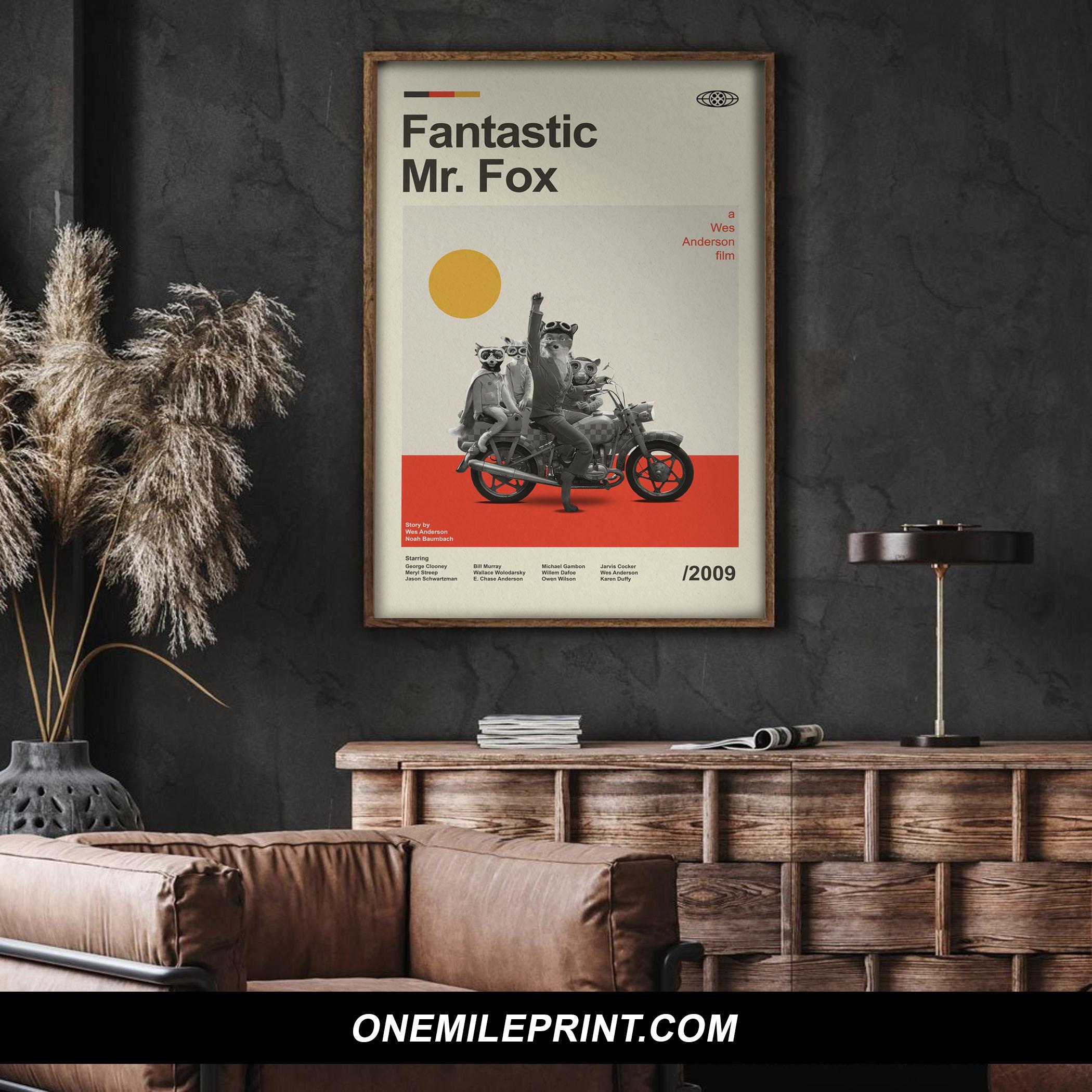 Mid Century Fantastic Mr. Fox Movie Poster