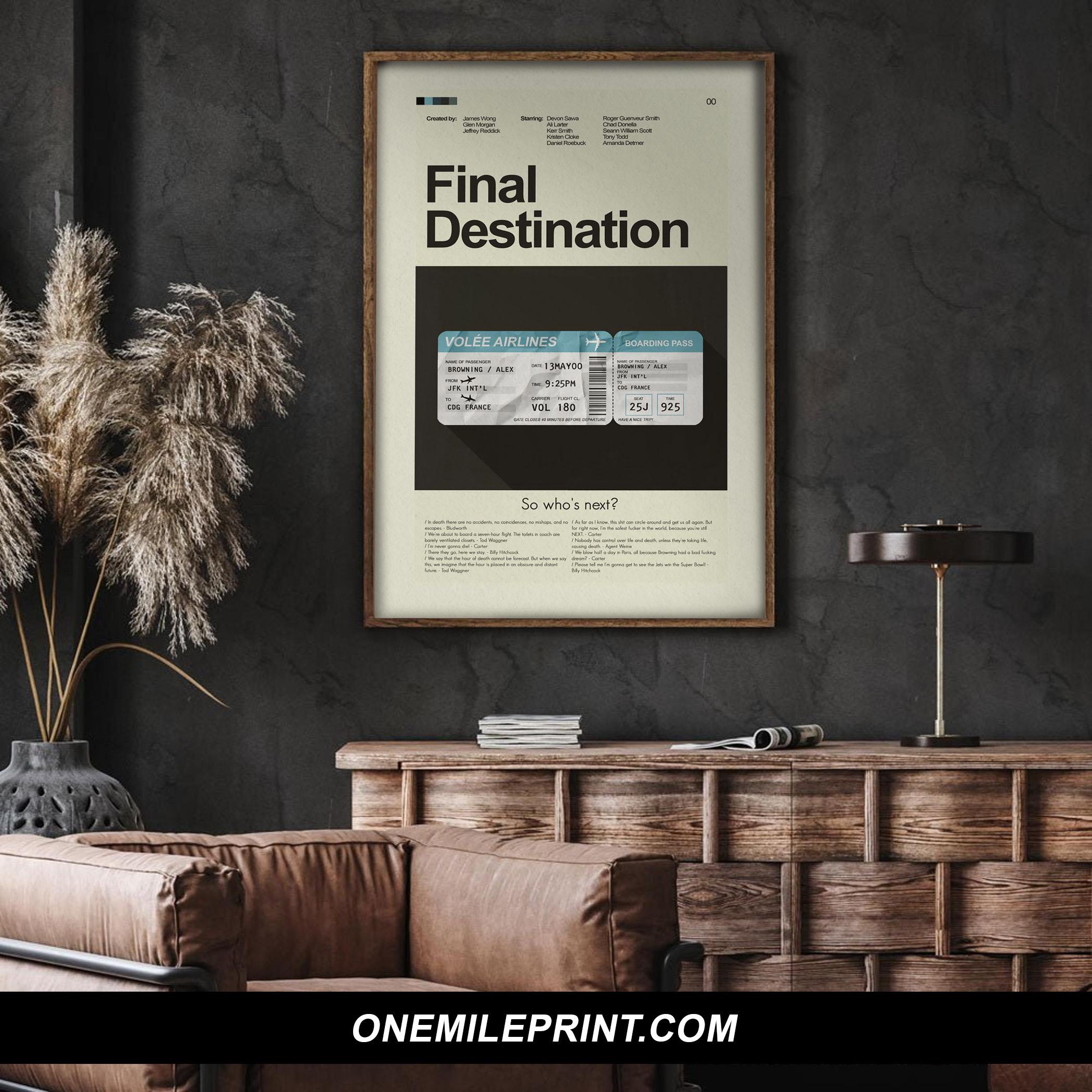 Mid Century Modern Final Destination Movie Poster
