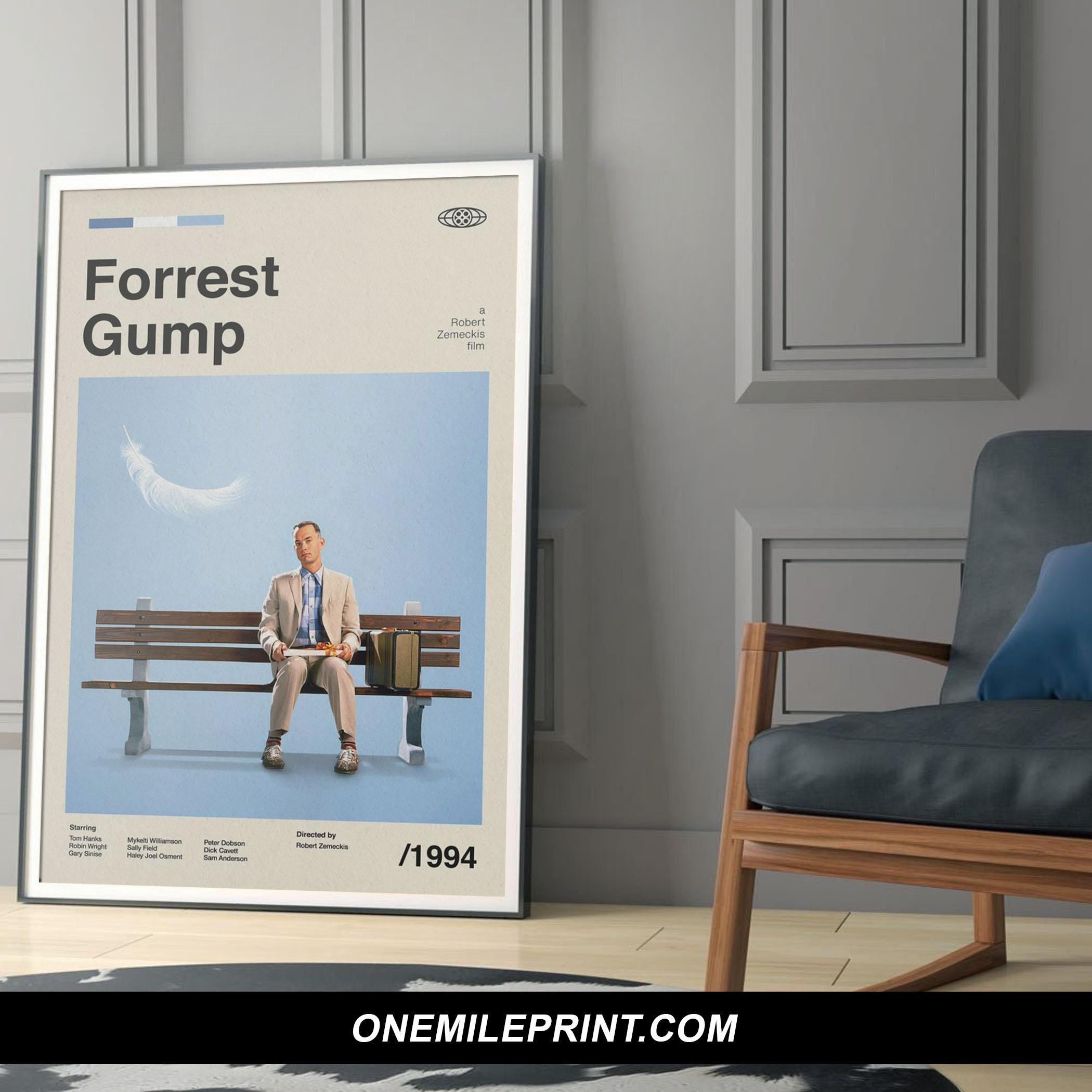 Midcentury Forrest Gump Movie Poster