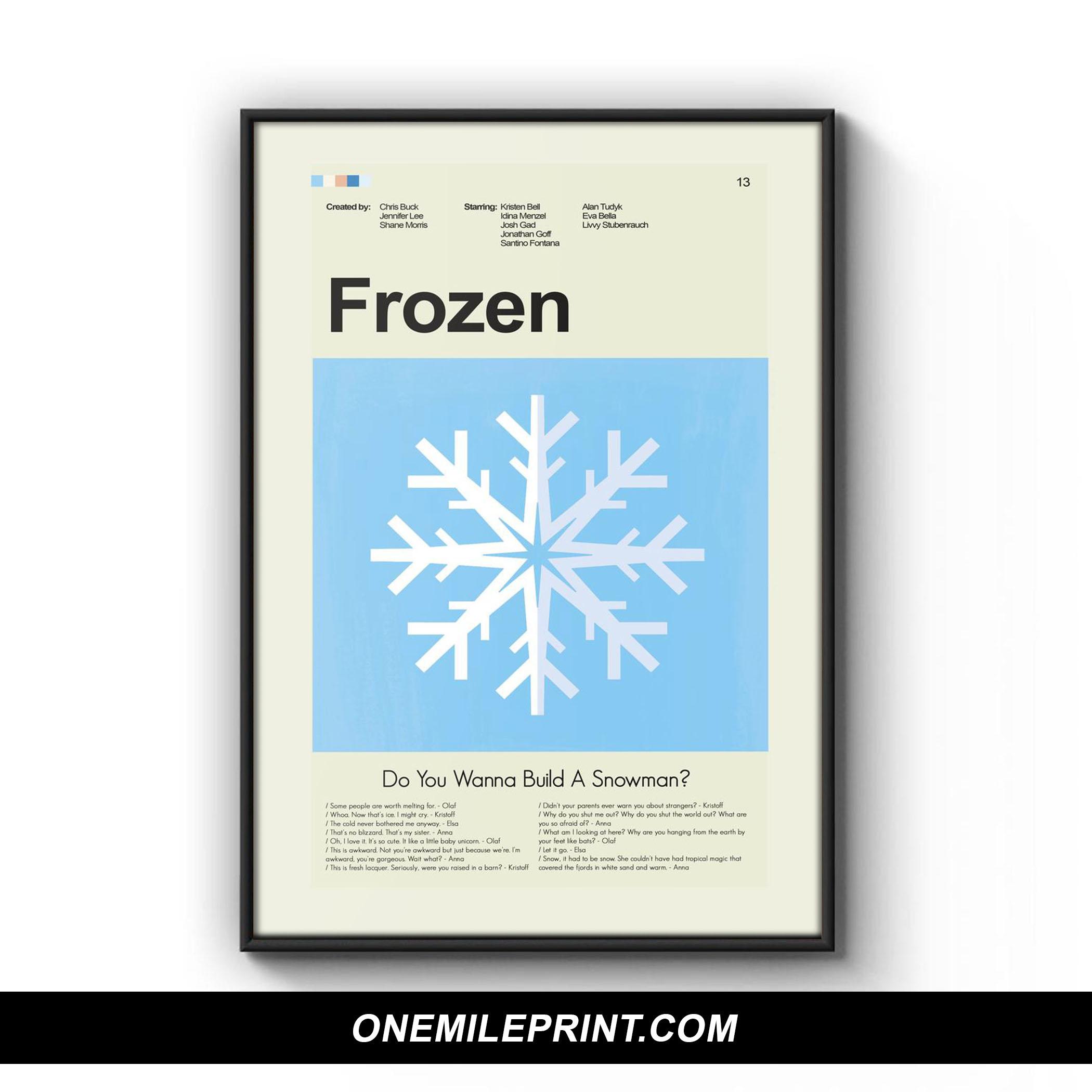 Mid Century Modern Frozen Movie Poster