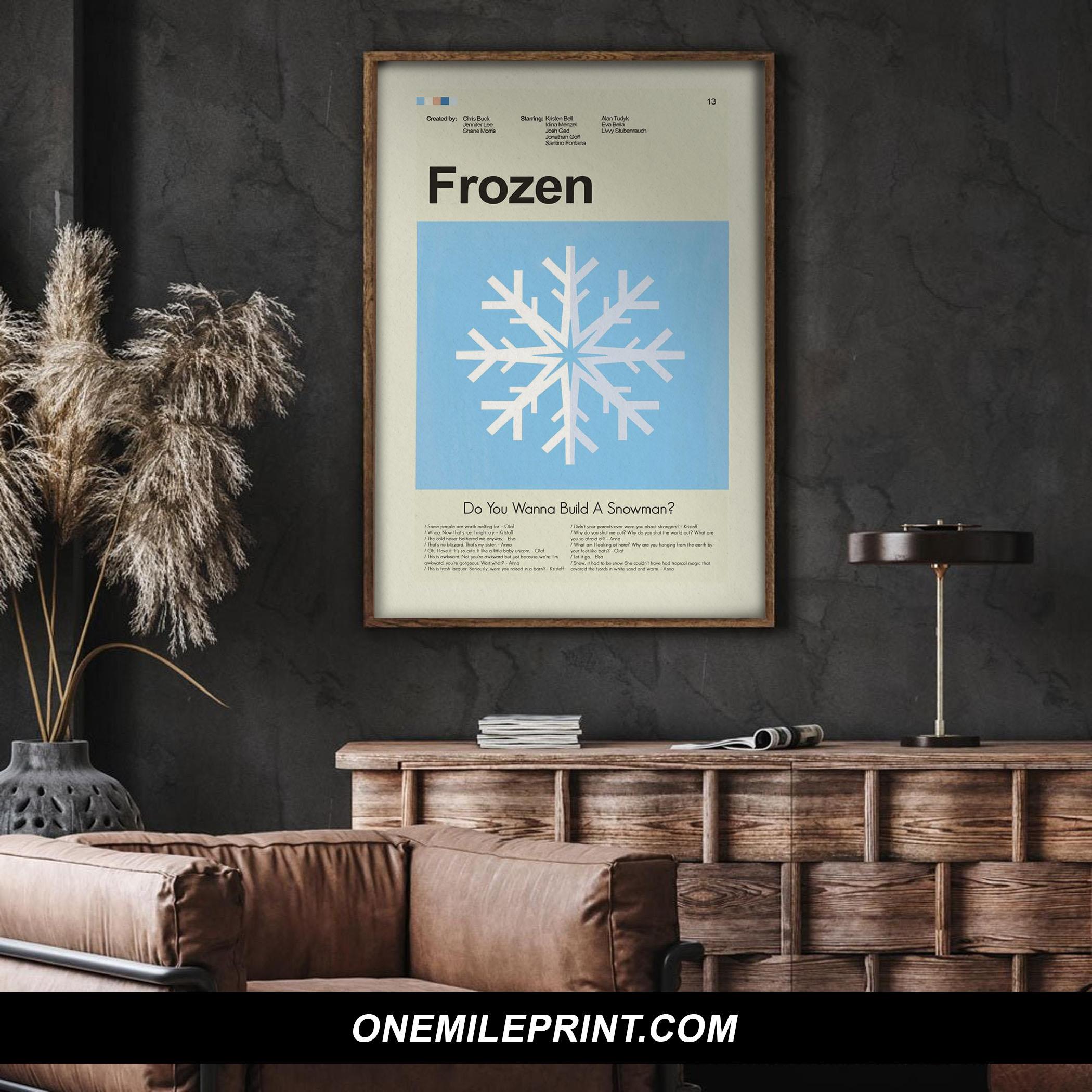 Mid Century Modern Frozen Movie Poster