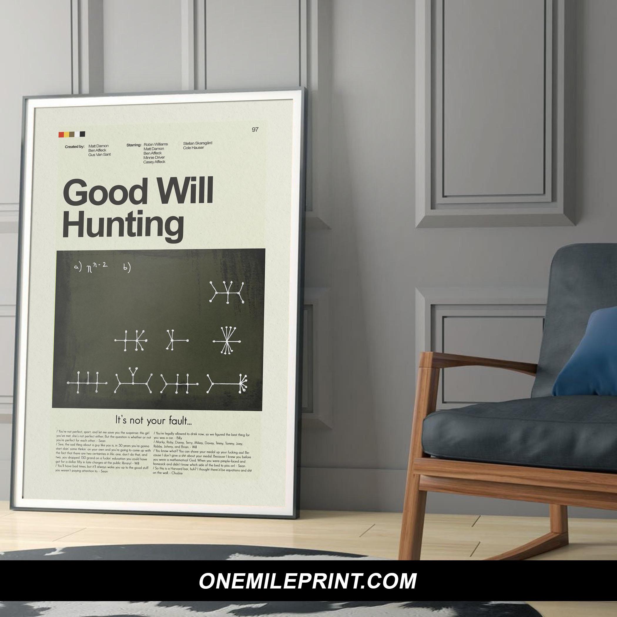 Mid Century Modern Good Will Hunting Movie Poster