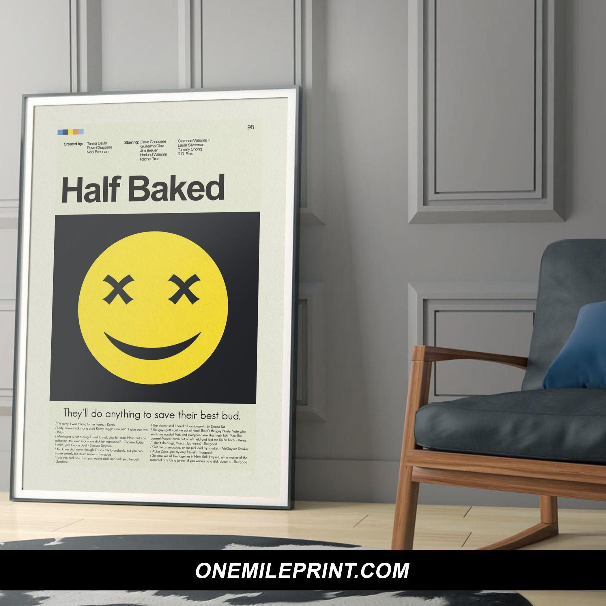Mid Century Modern Half Baked Movie Poster