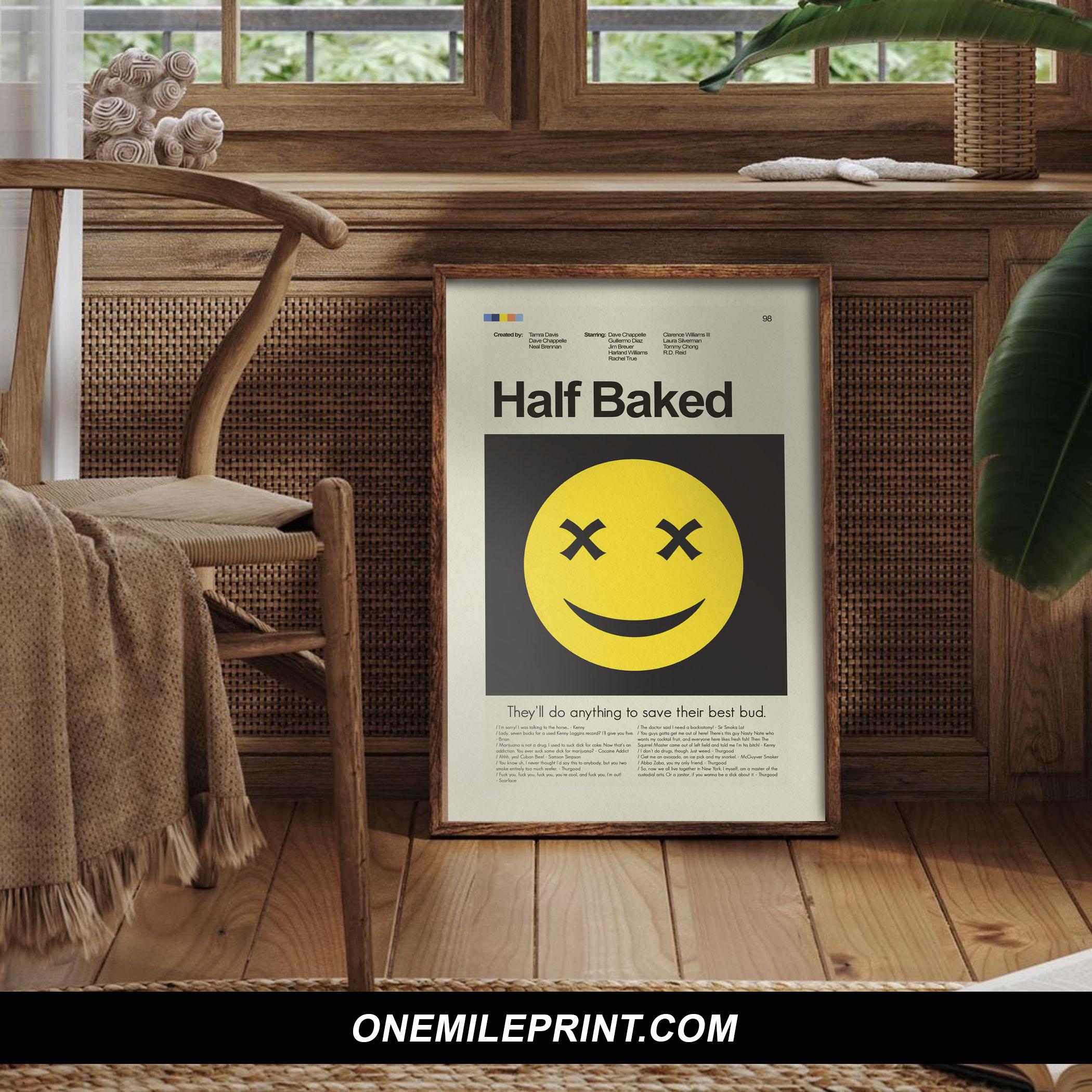 Mid Century Modern Half Baked Movie Poster