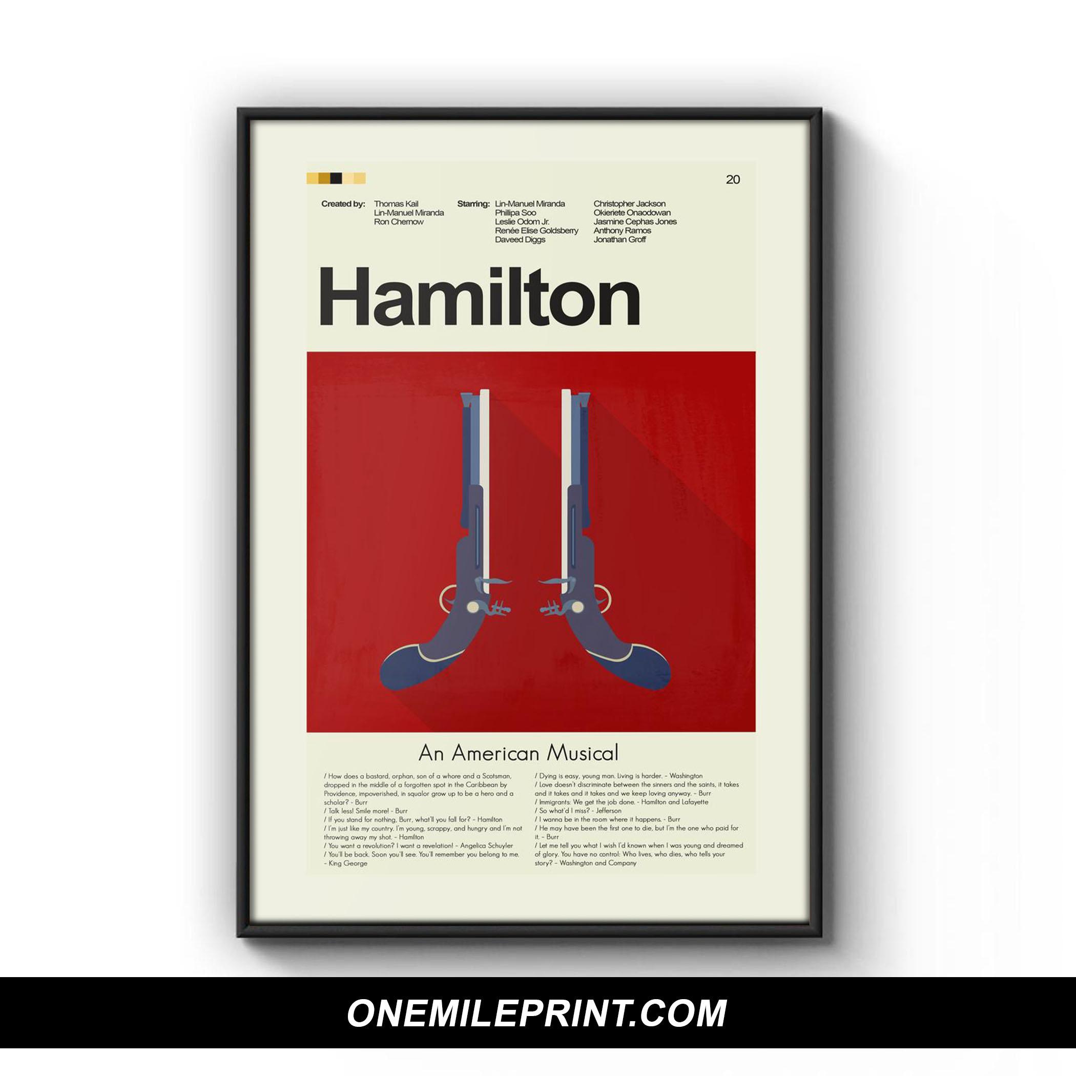 Mid Century Modern Hamilton Movie Poster