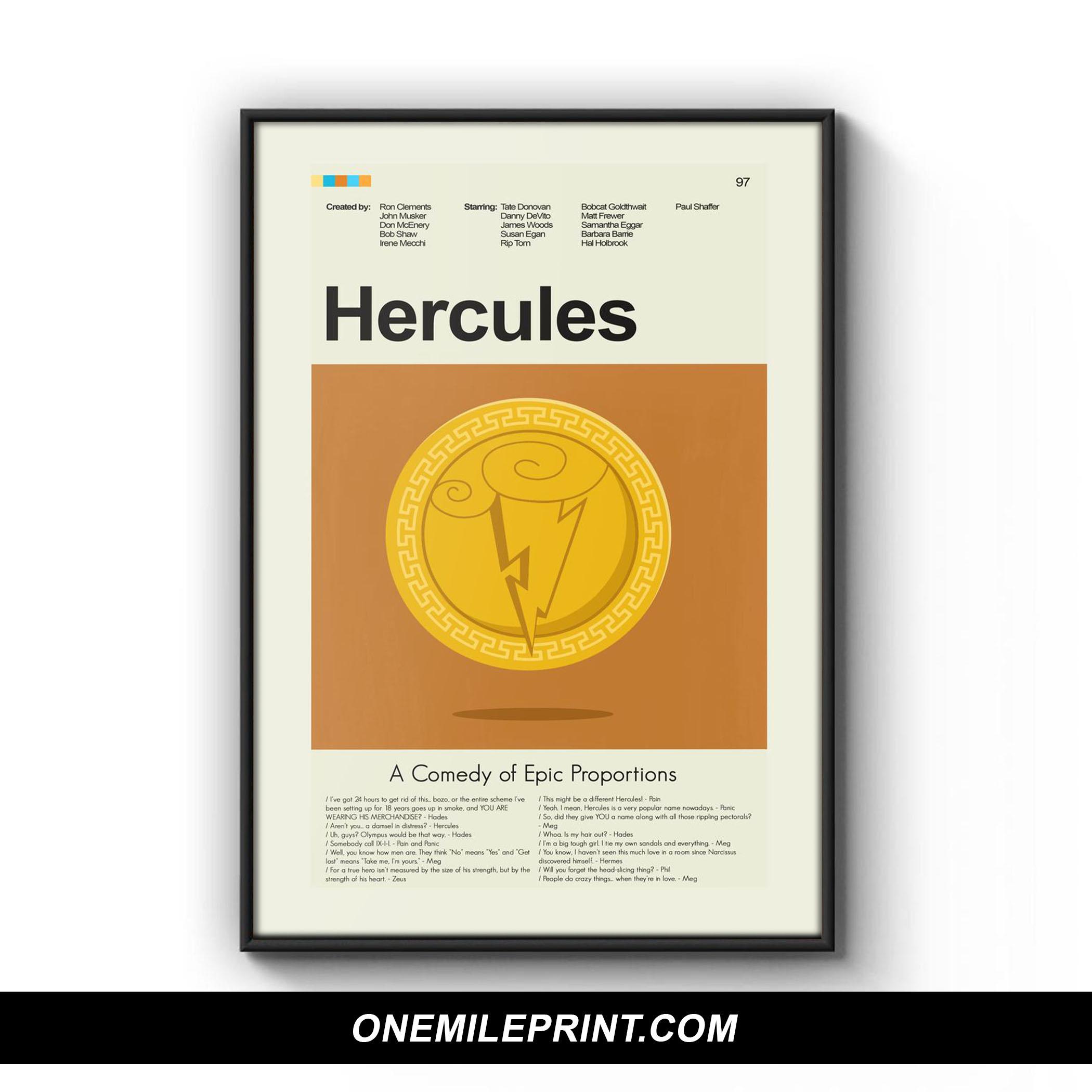 Mid Century Modern Hercules Movie Poster