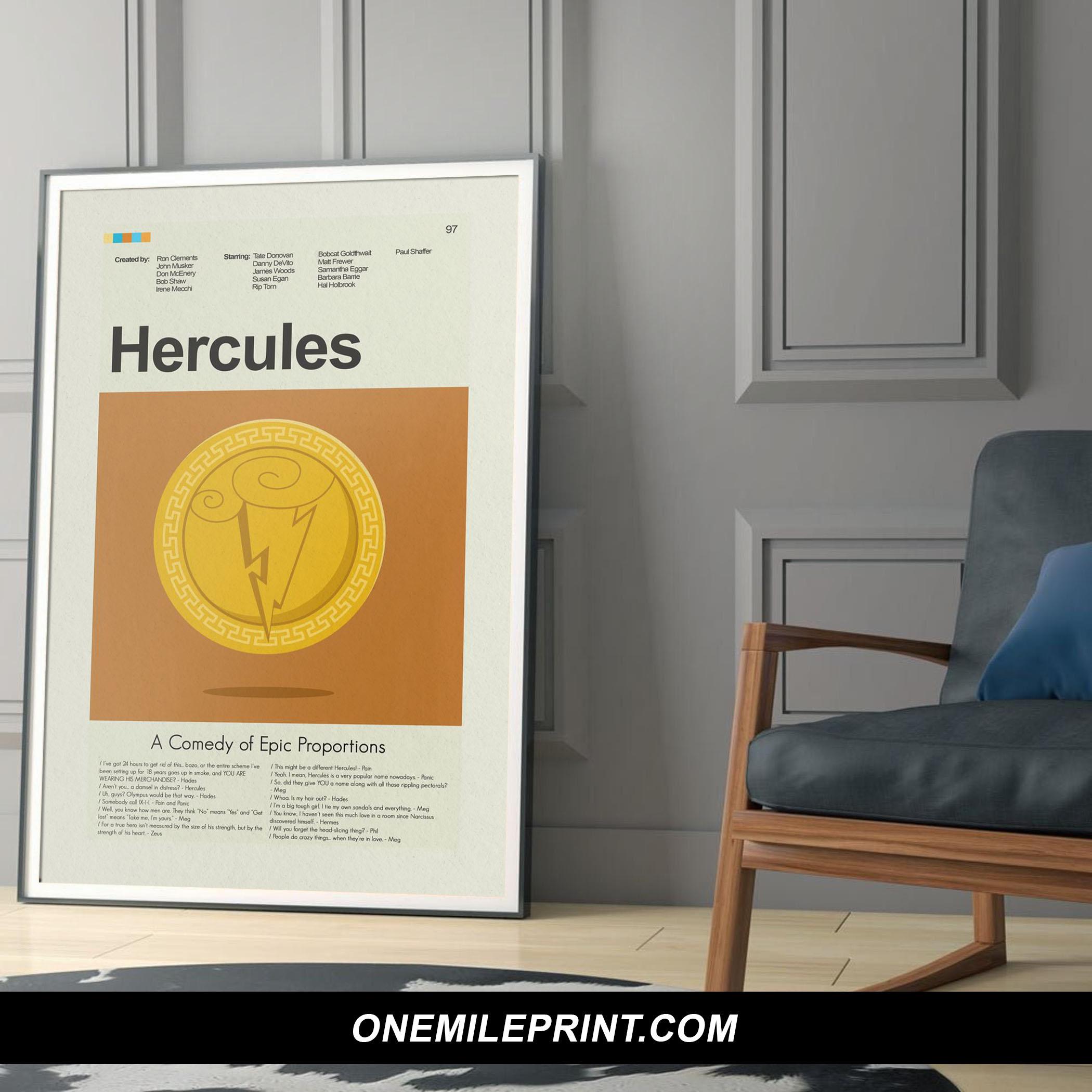 Mid Century Modern Hercules Movie Poster