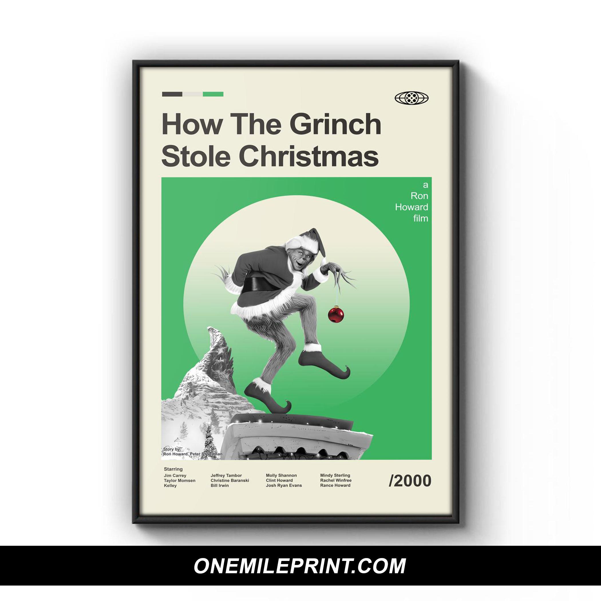 Mid Century How the Grinch Stole Christmas Movie Poster