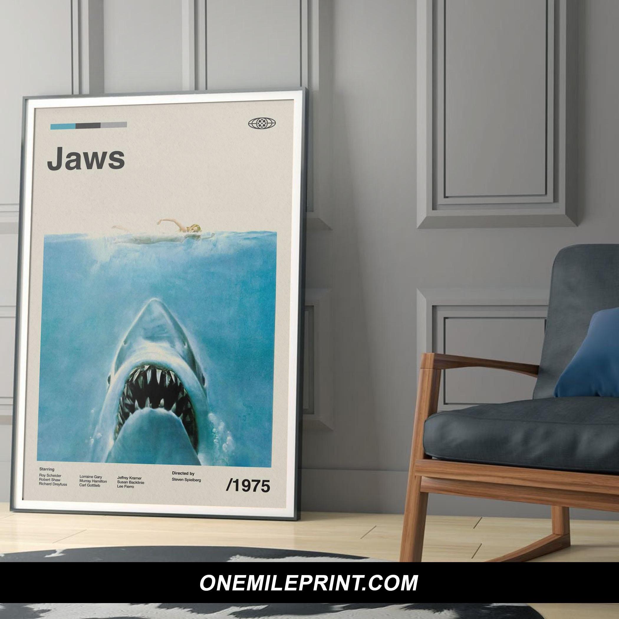 Midcentury Jaws Movie Poster
