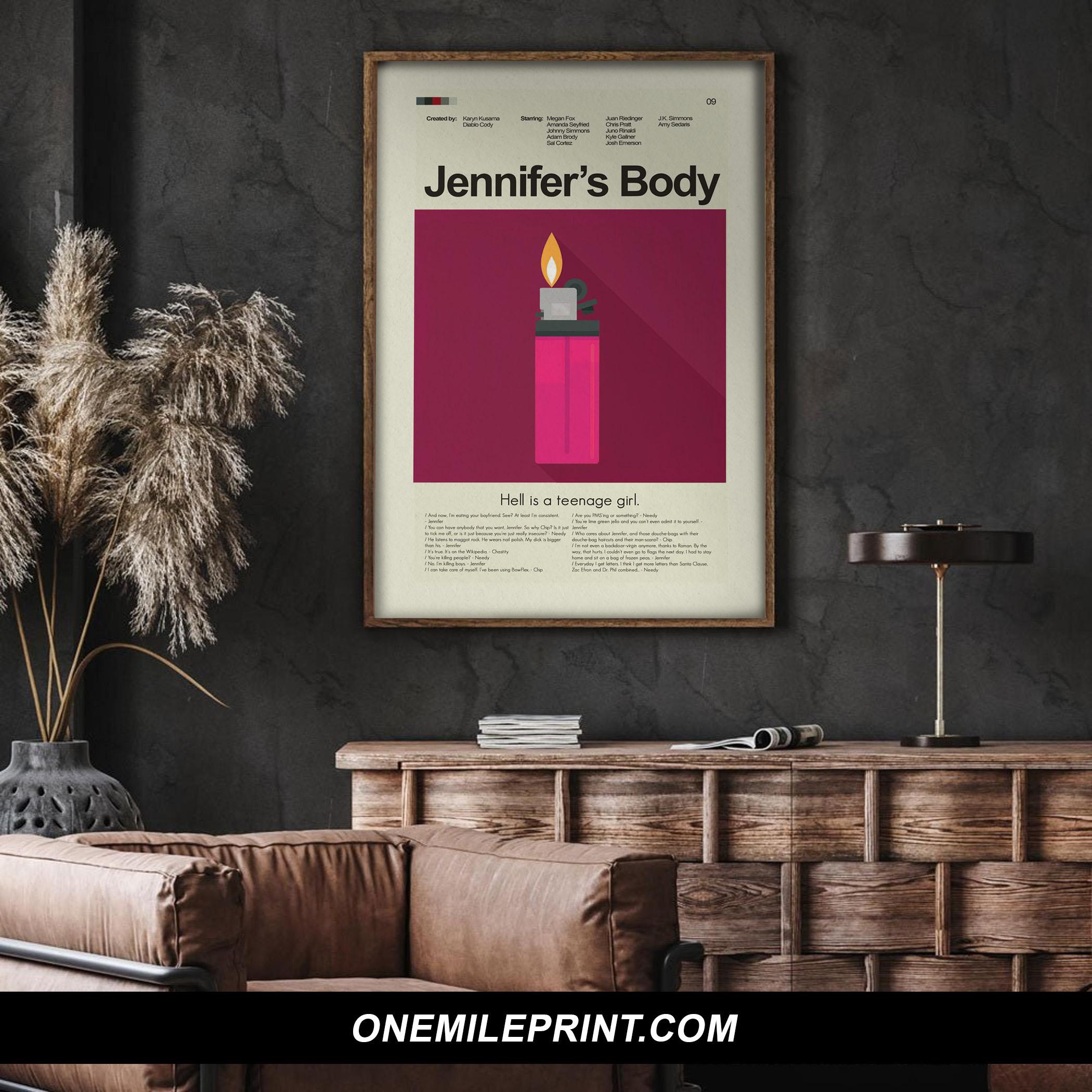 Mid Century Modern Jennifer's Body Movie Poster