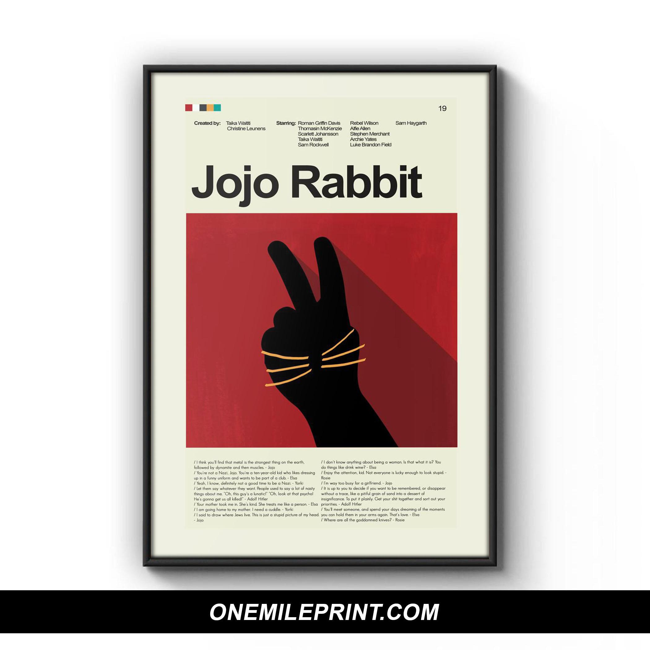 Mid Century Modern Jojo Rabbit Movie Poster