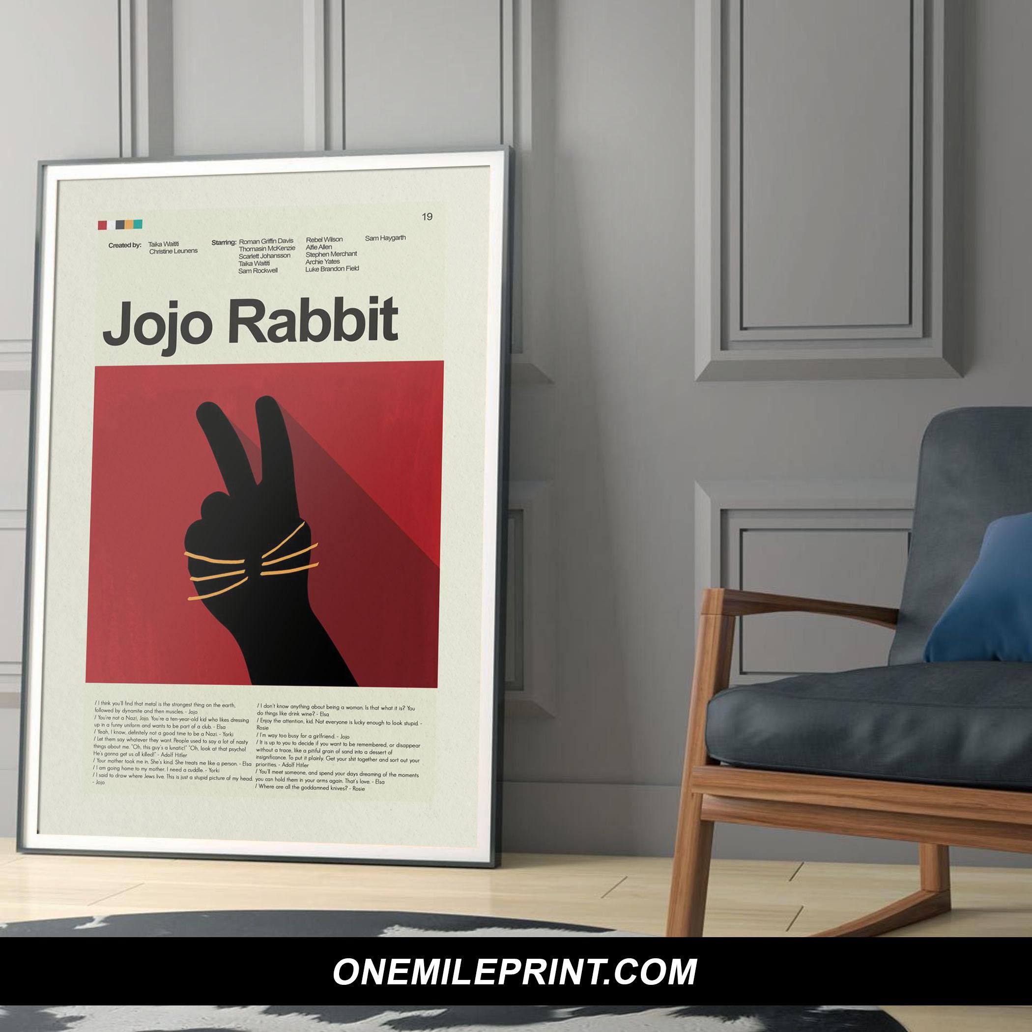 Mid Century Modern Jojo Rabbit Movie Poster