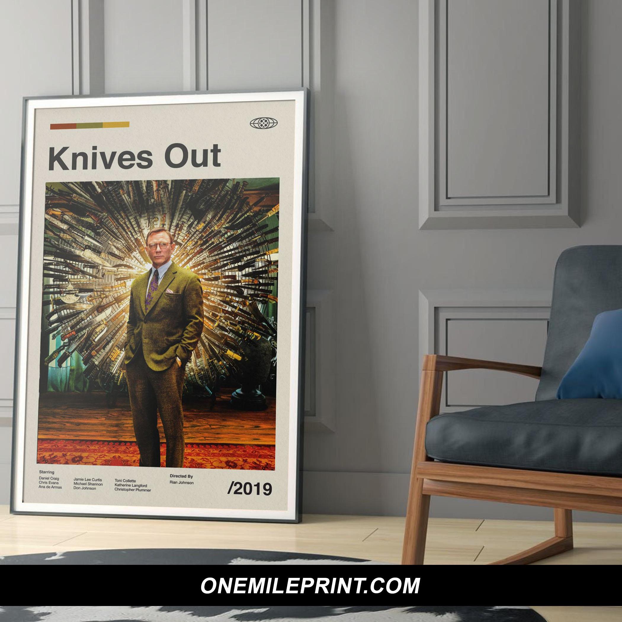 Midcentury Knives Out Movie Poster