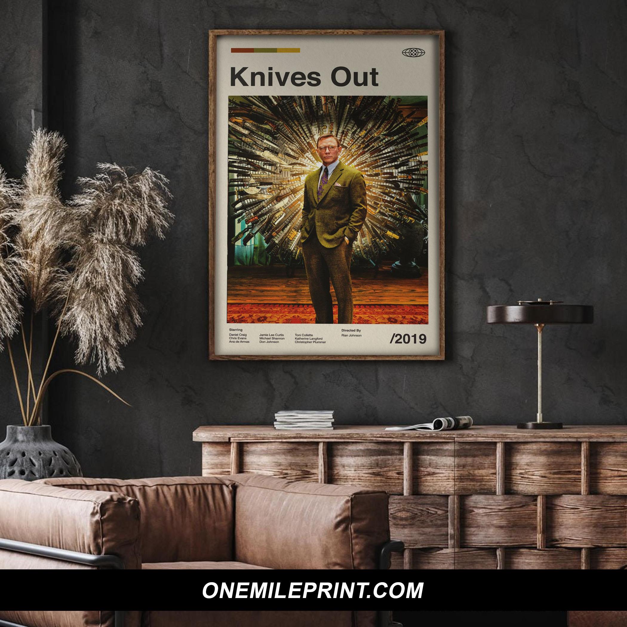 Midcentury Knives Out Movie Poster