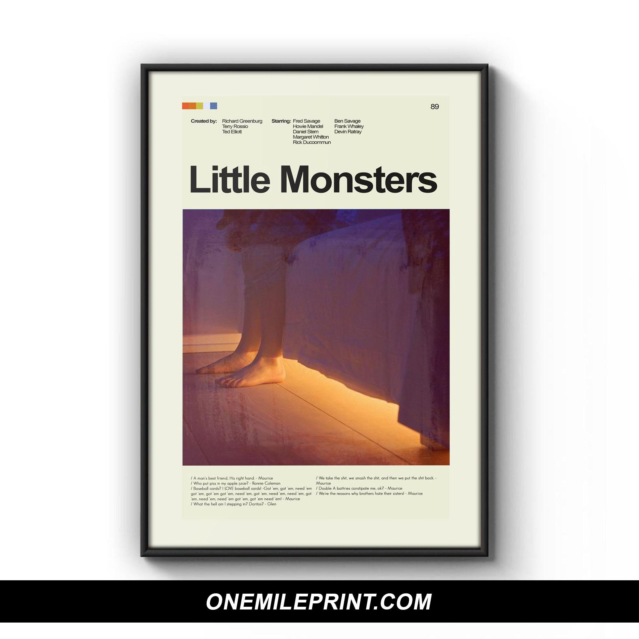 Mid Century Modern Little Monsters Movie Poster