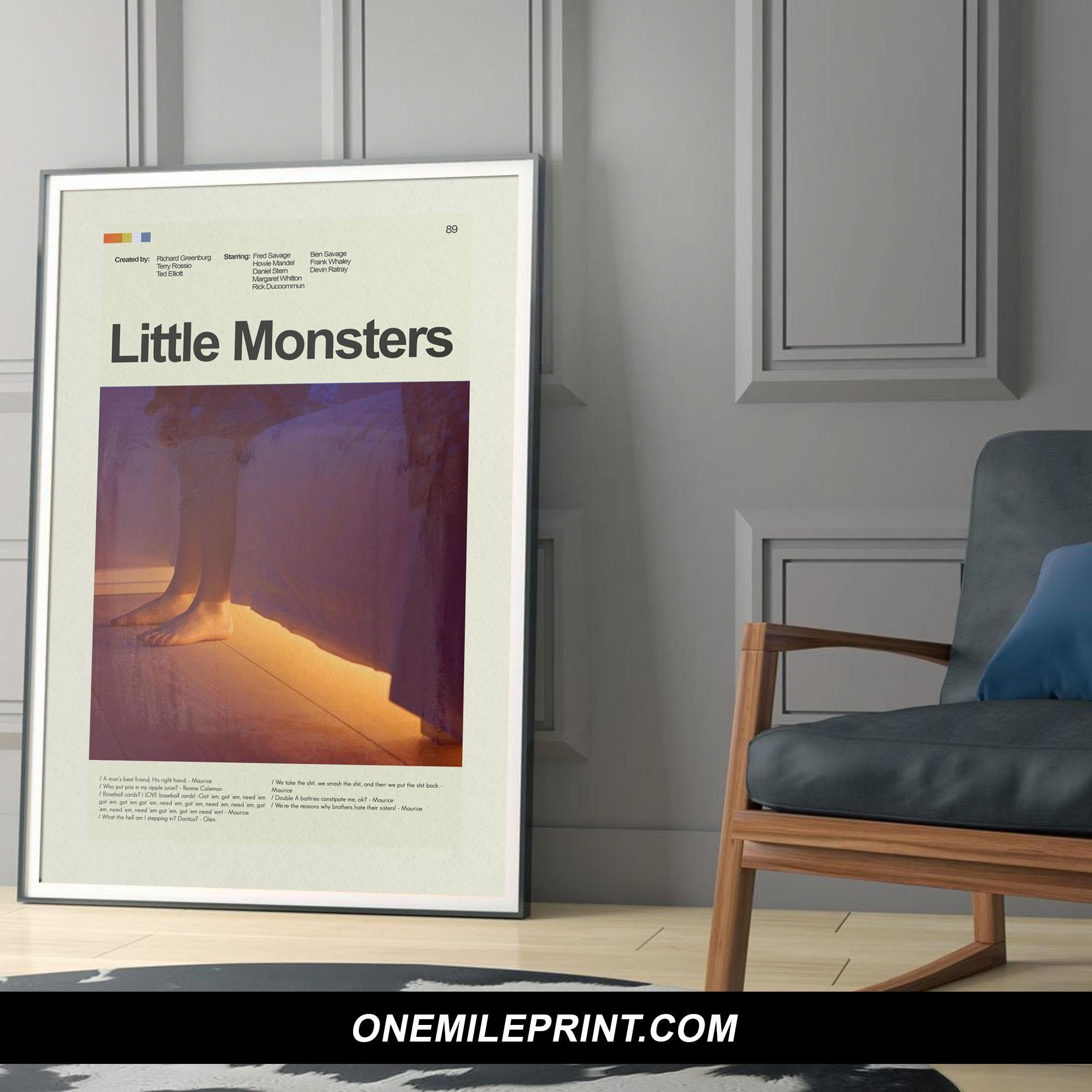 Mid Century Modern Little Monsters Movie Poster