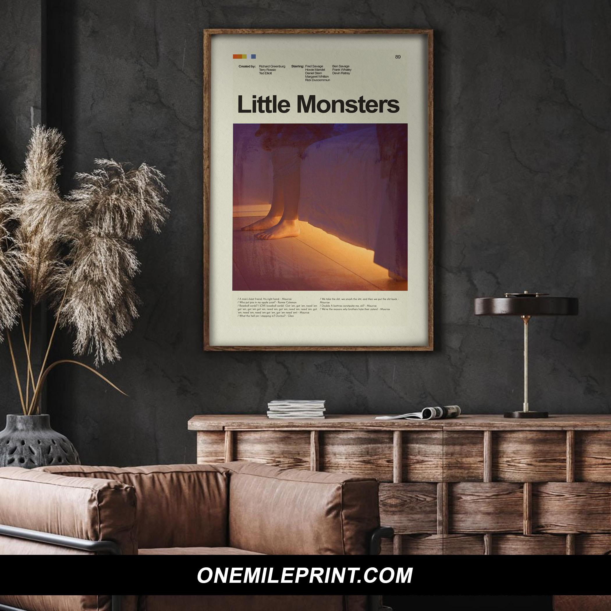 Mid Century Modern Little Monsters Movie Poster