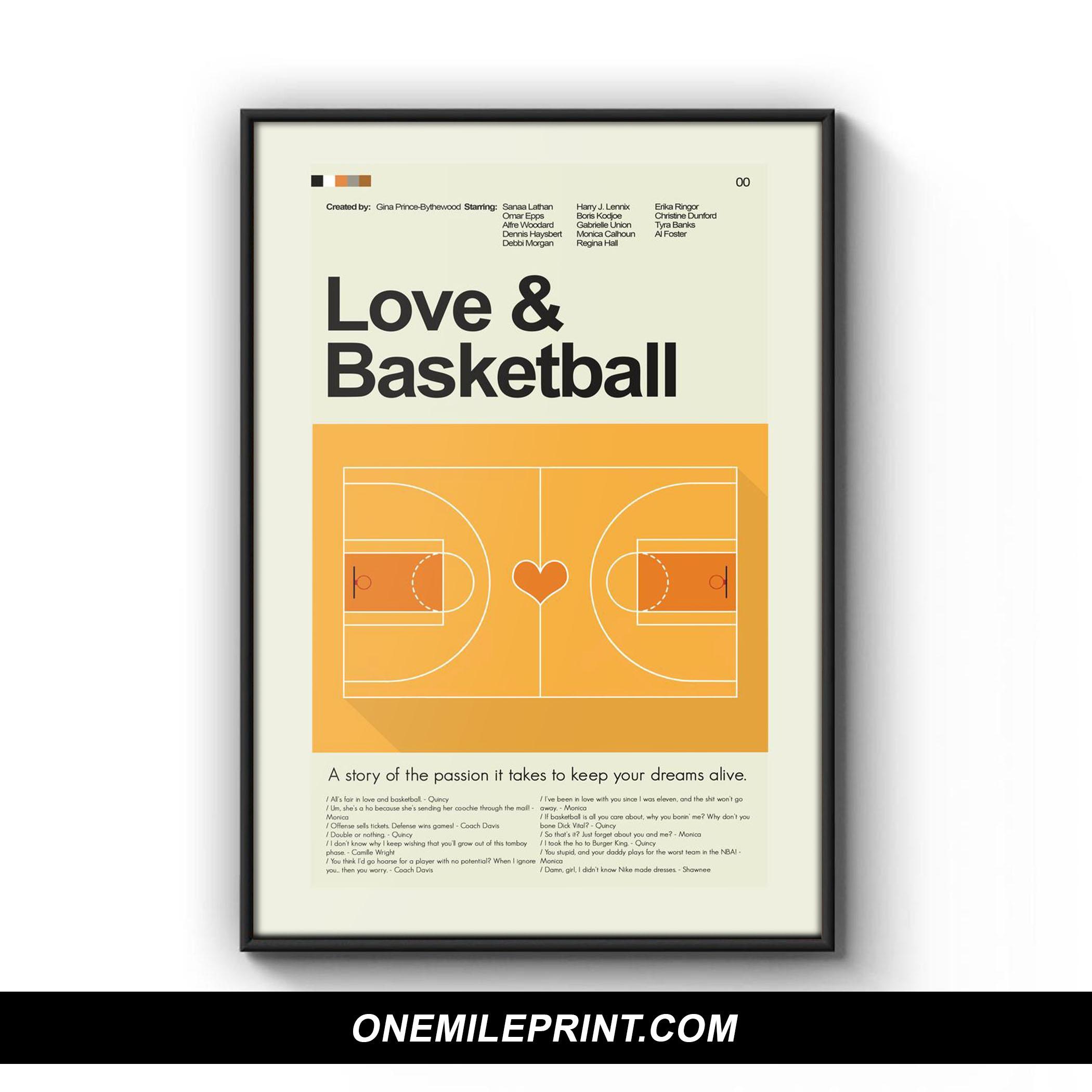 Mid Century Modern Love & Basketball Movie Poster