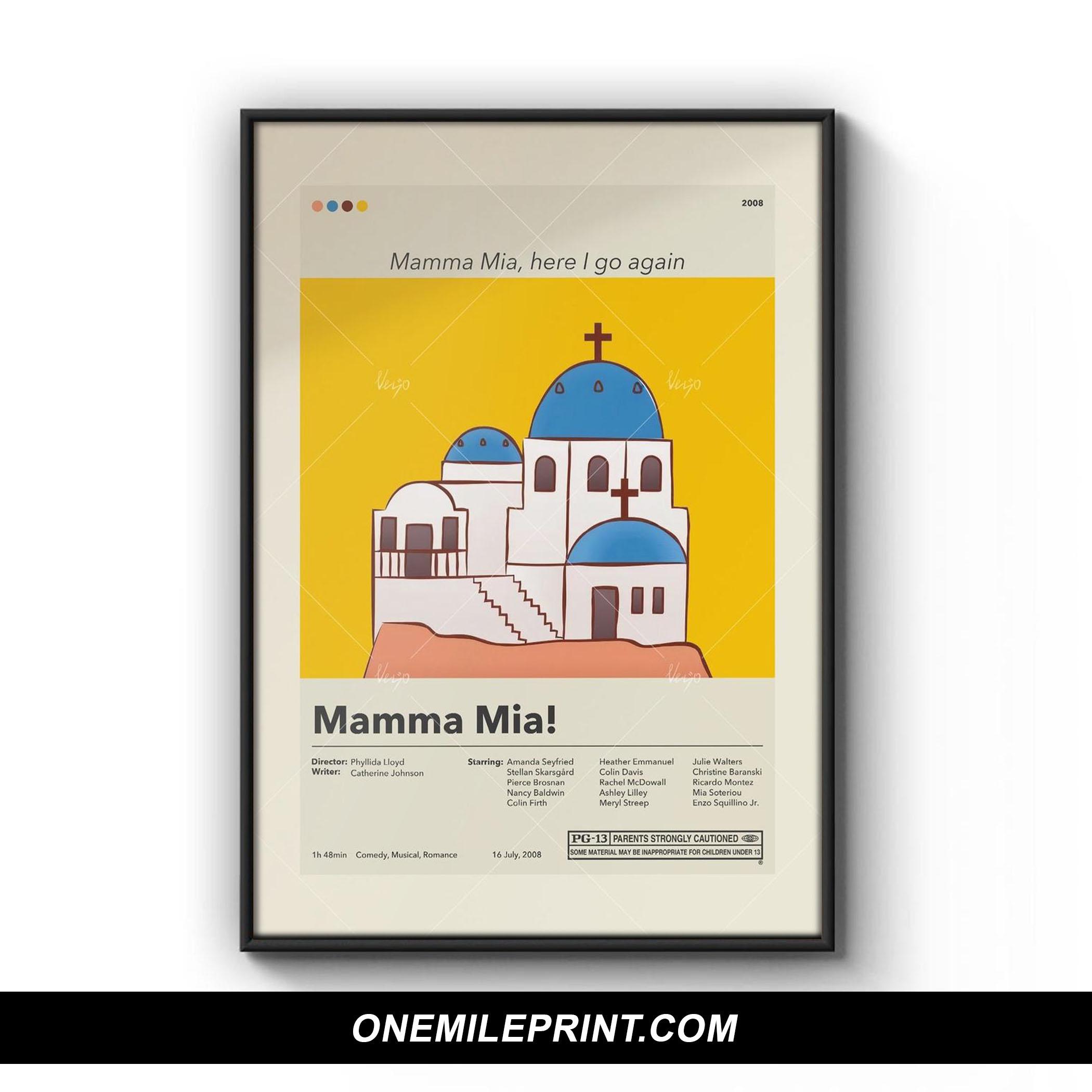 Minimalist Mamma Mia! Movie Poster