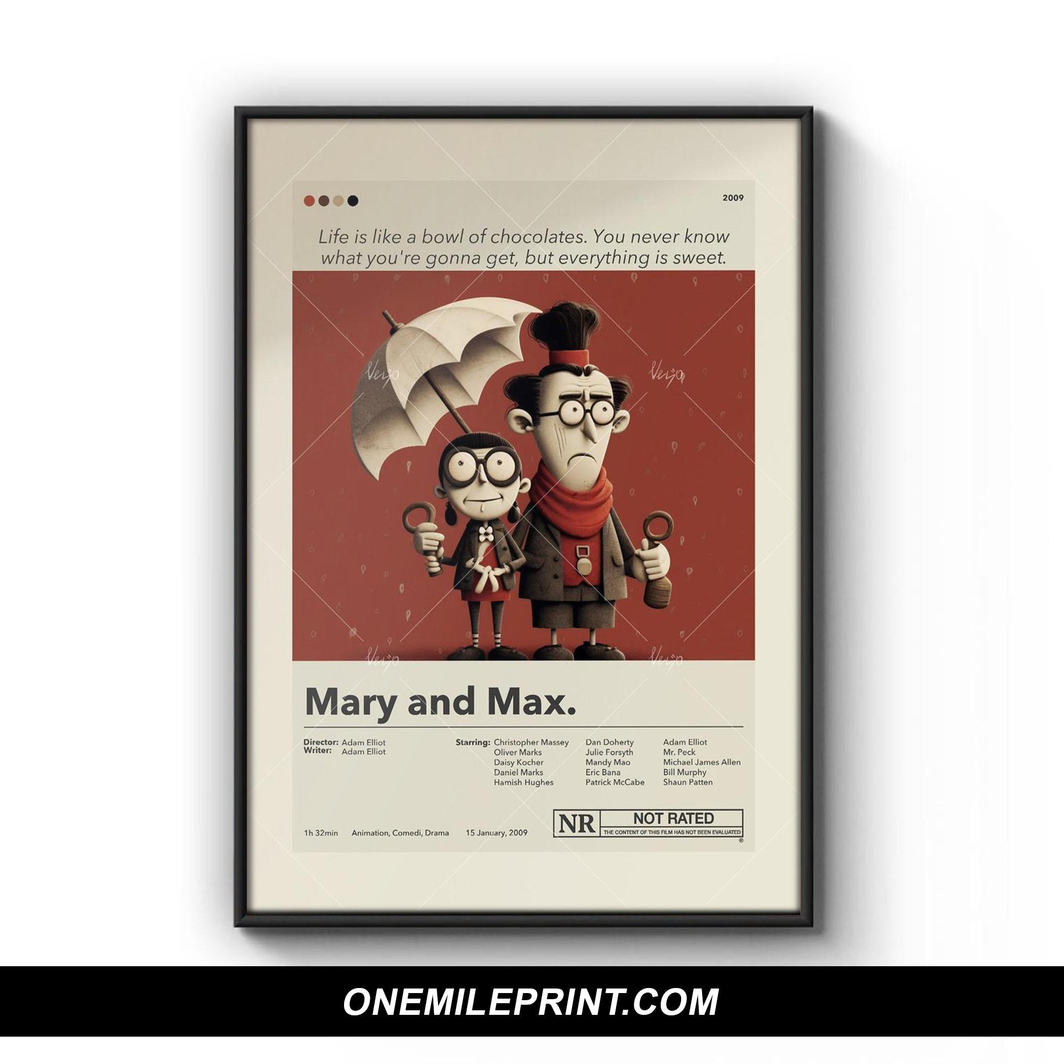 Minimalist Mary and Max Movie Poster