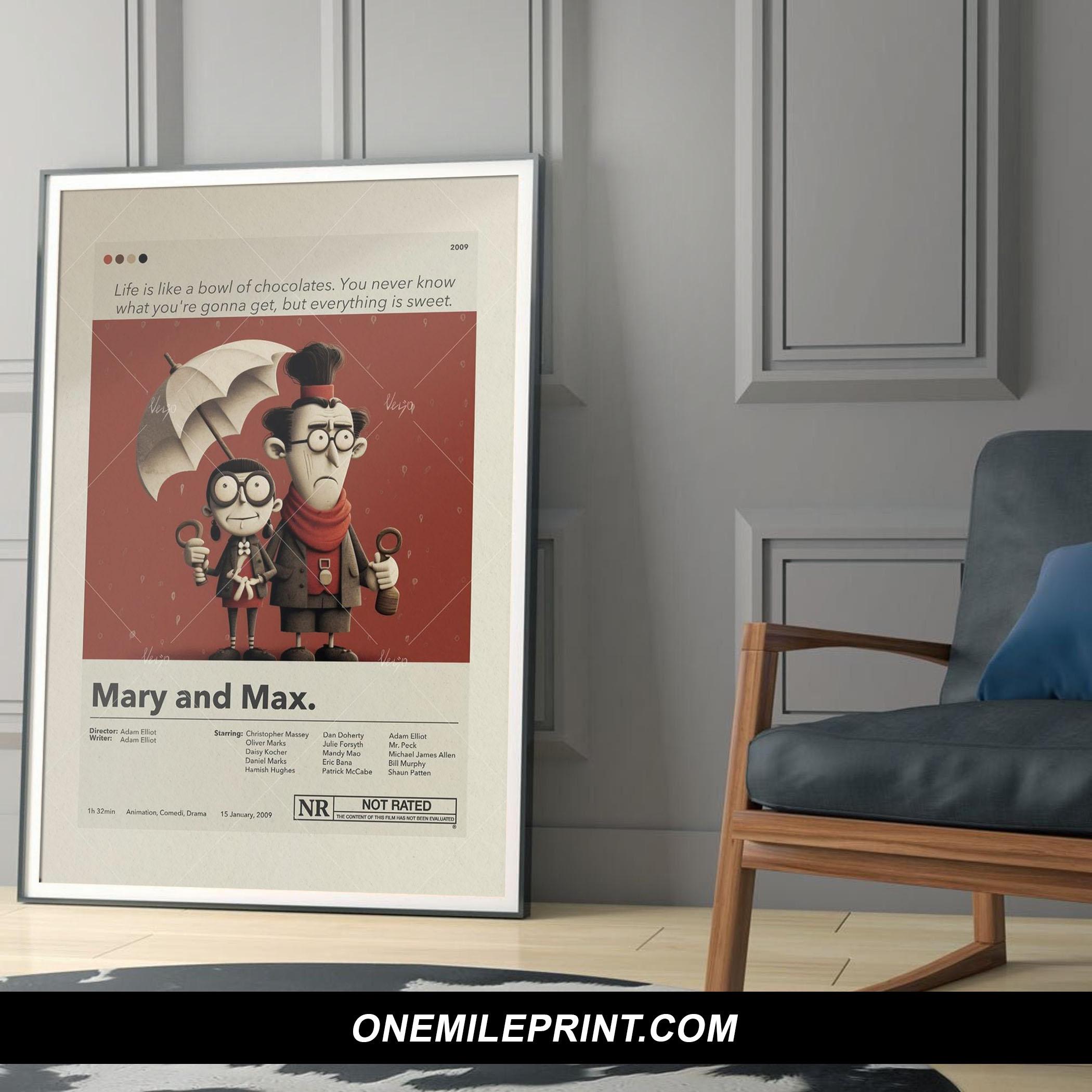 Minimalist Mary and Max Movie Poster