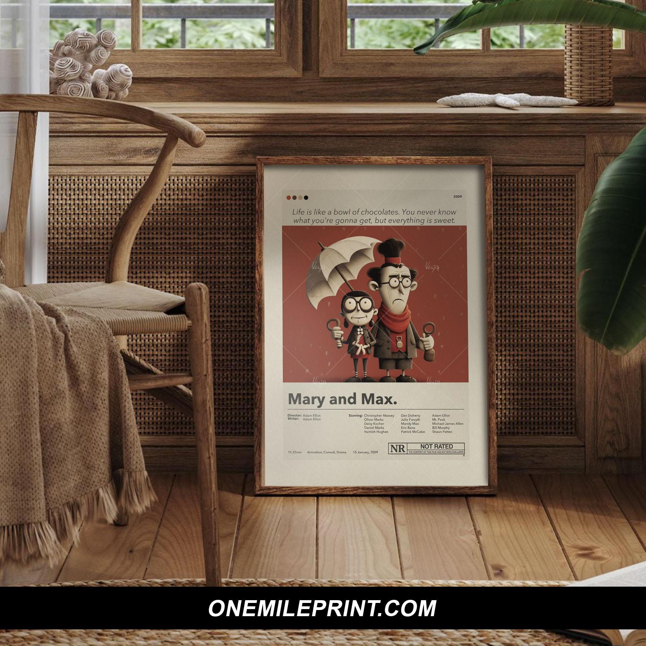 Minimalist Mary and Max Movie Poster