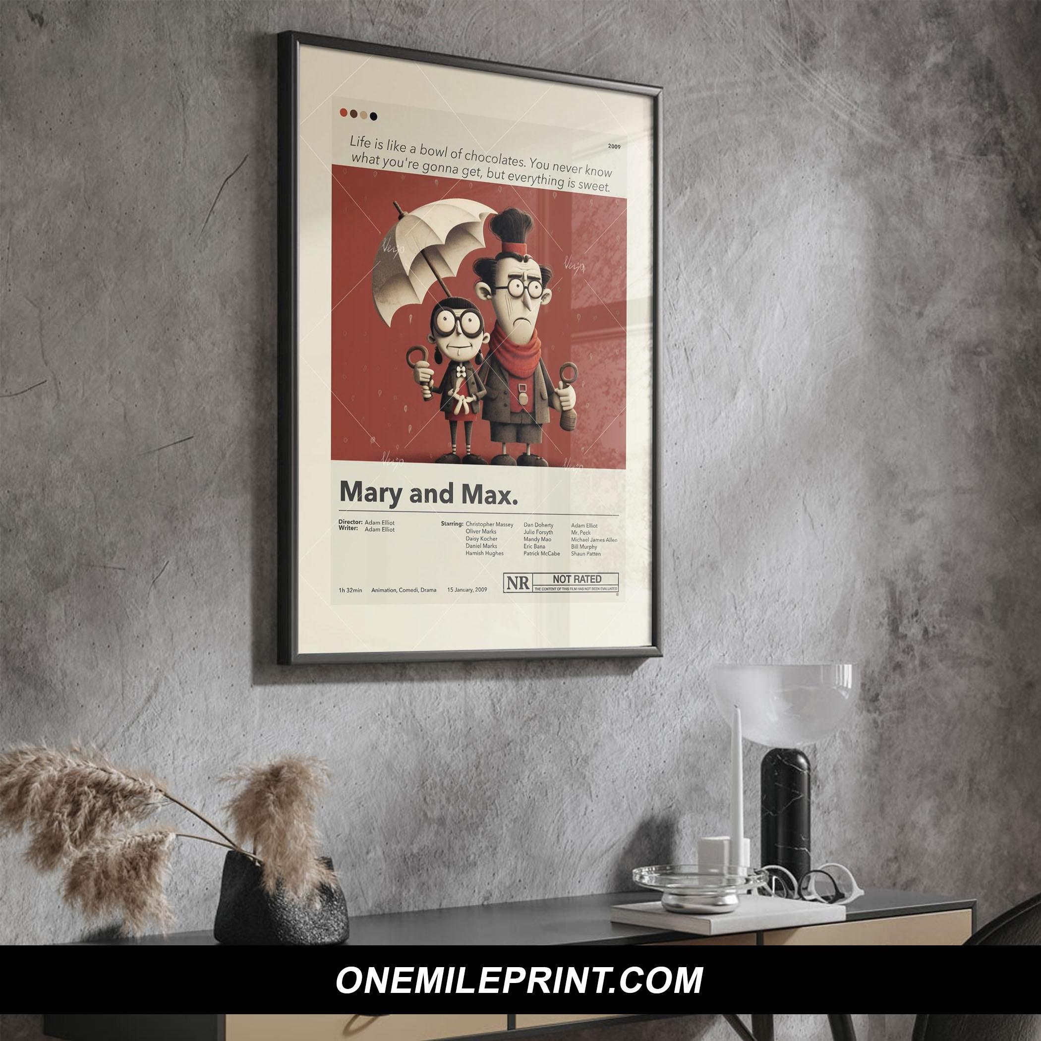 Minimalist Mary and Max Movie Poster