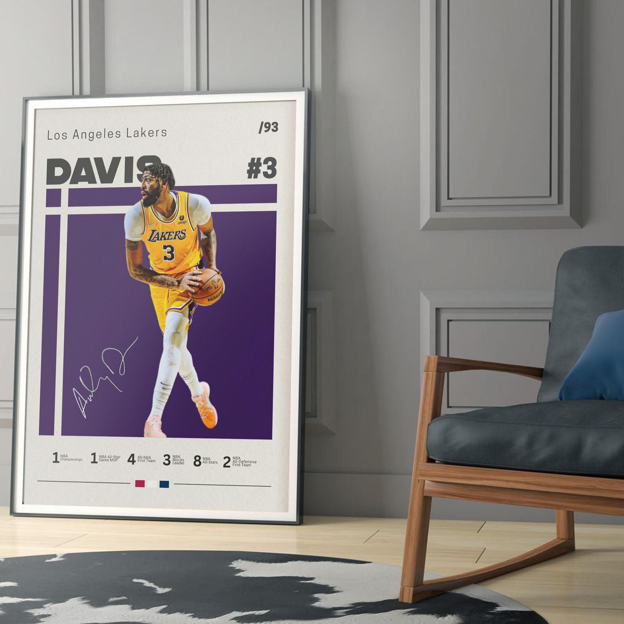 Mid Century Anthony Davis LA Lakers Poster