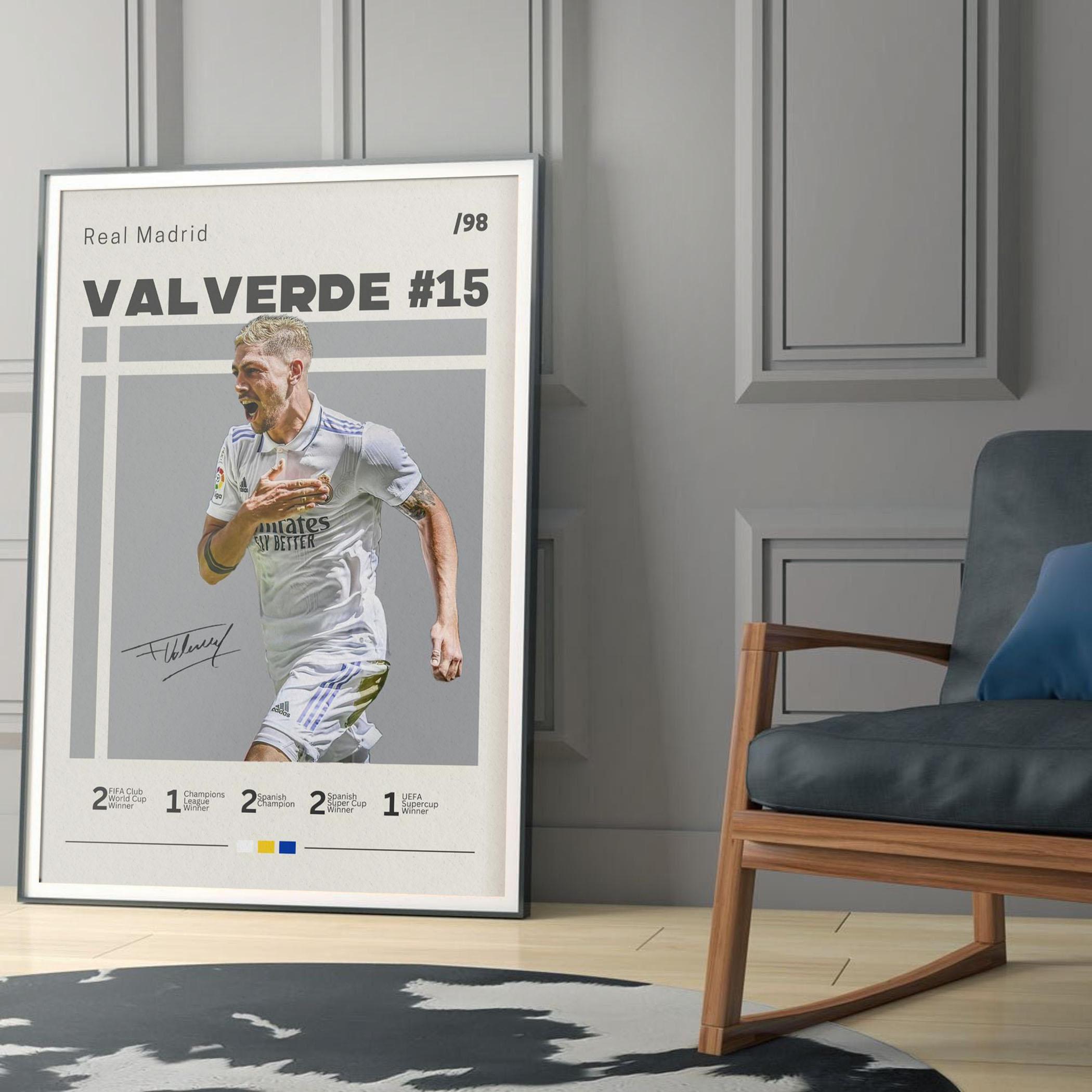 Mid Century Federico Valverde Real Madrid Poster