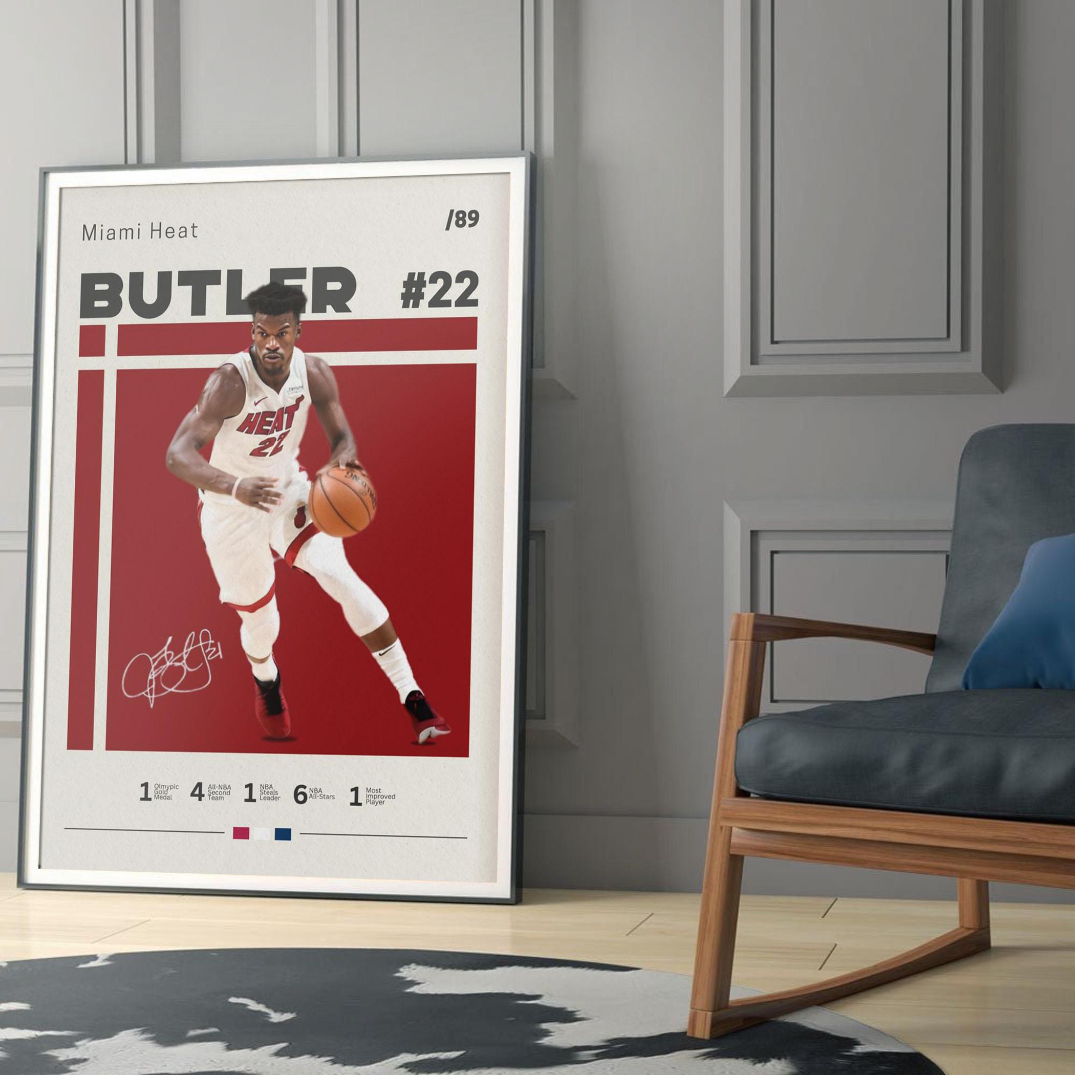 Mid Century Jimmy Butler Miami Heat Poster