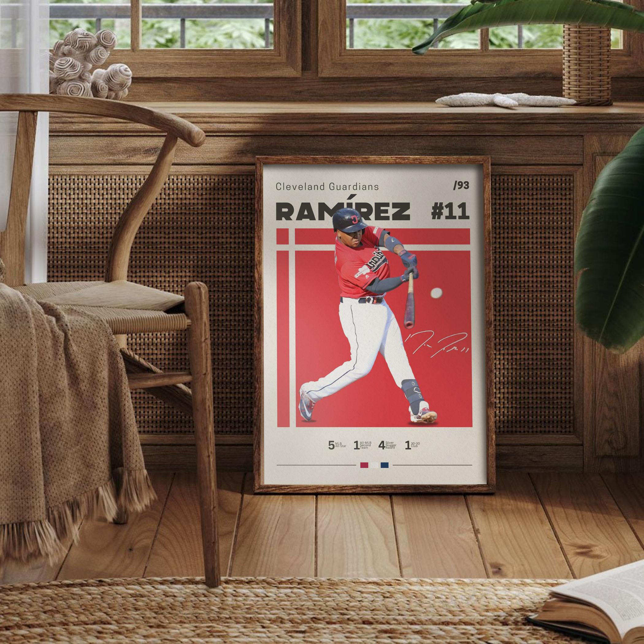 Mid Century Jose Ramirez Cleveland Guardians Poster