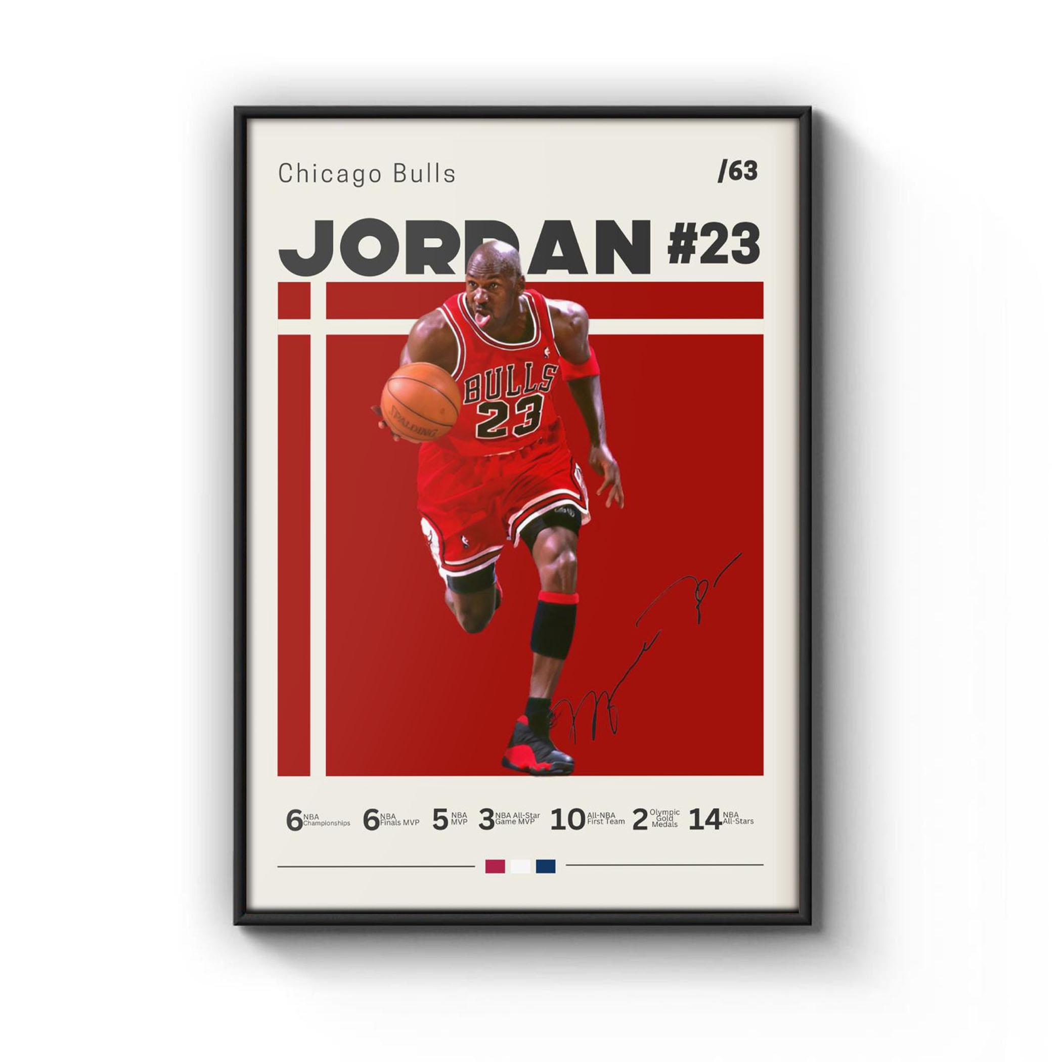 Mid Century Michael Jordan Chicago Bulls Poster