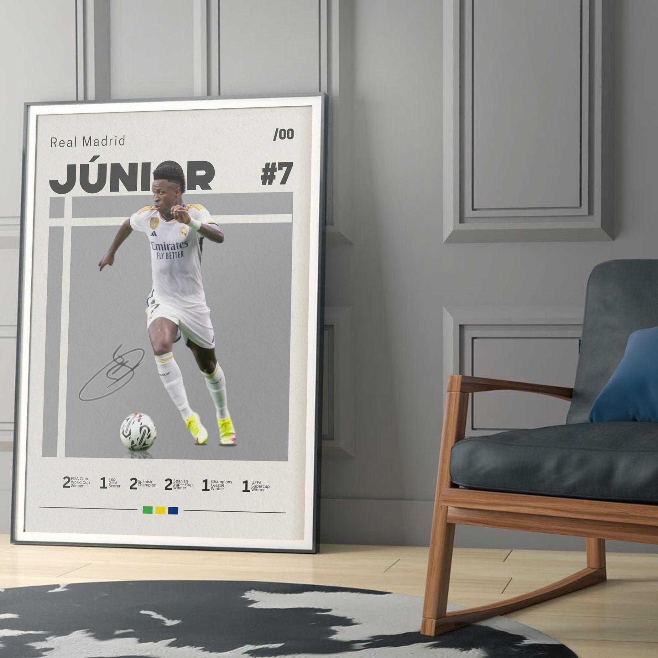 Mid Century Vinicius Junior Real Madrid Poster