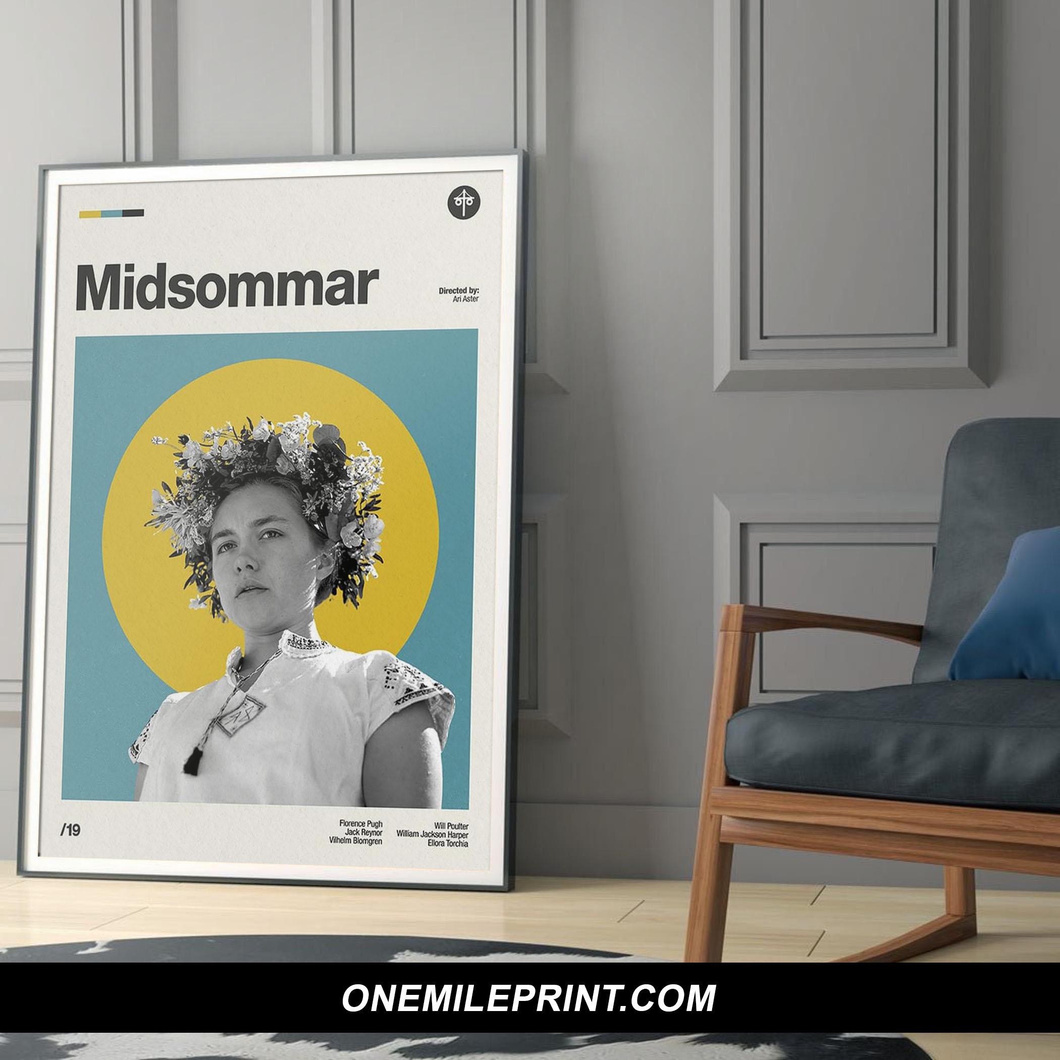 Retro Modern Midsommar Movie Poster
