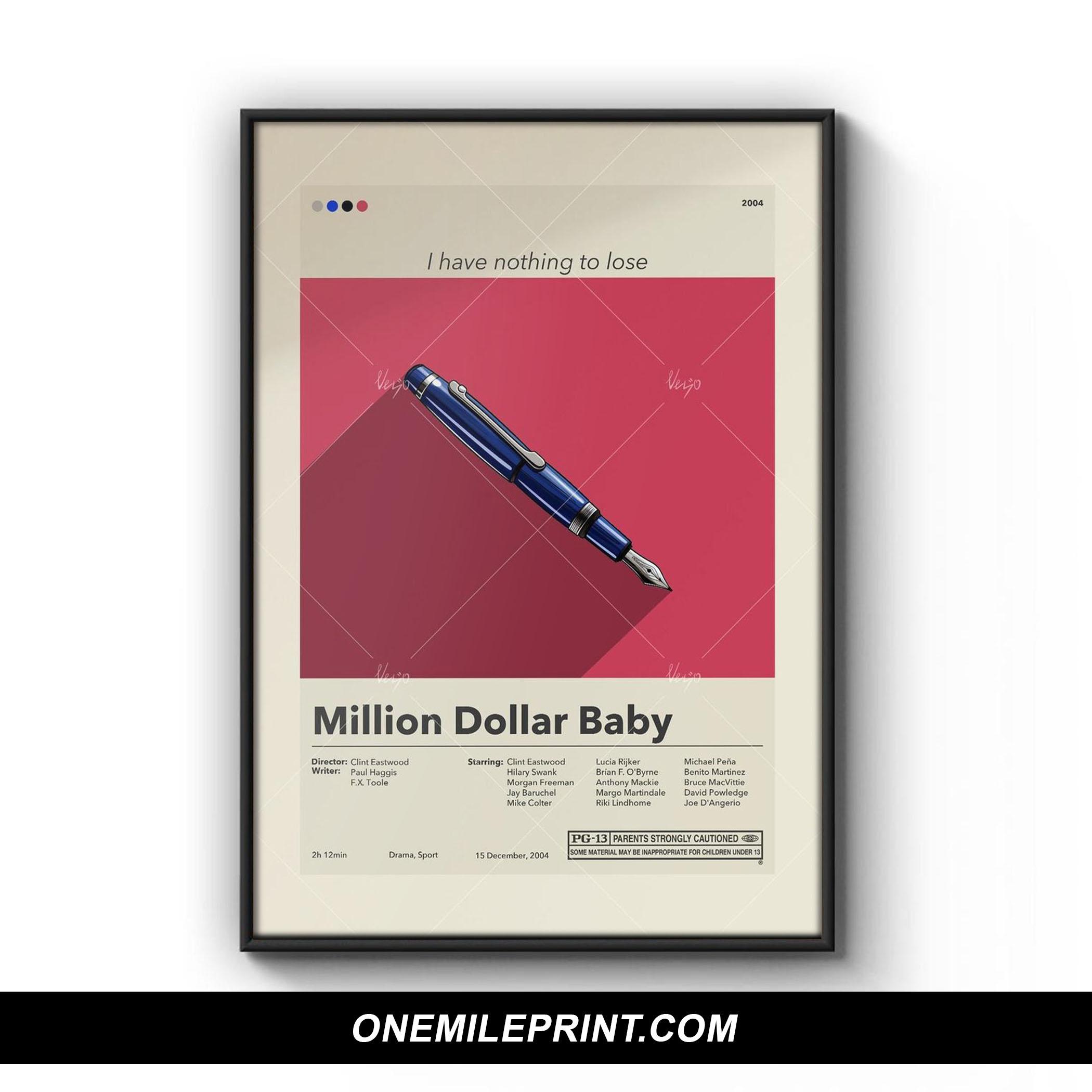 Minimalist Million Dollar Baby Movie Poster