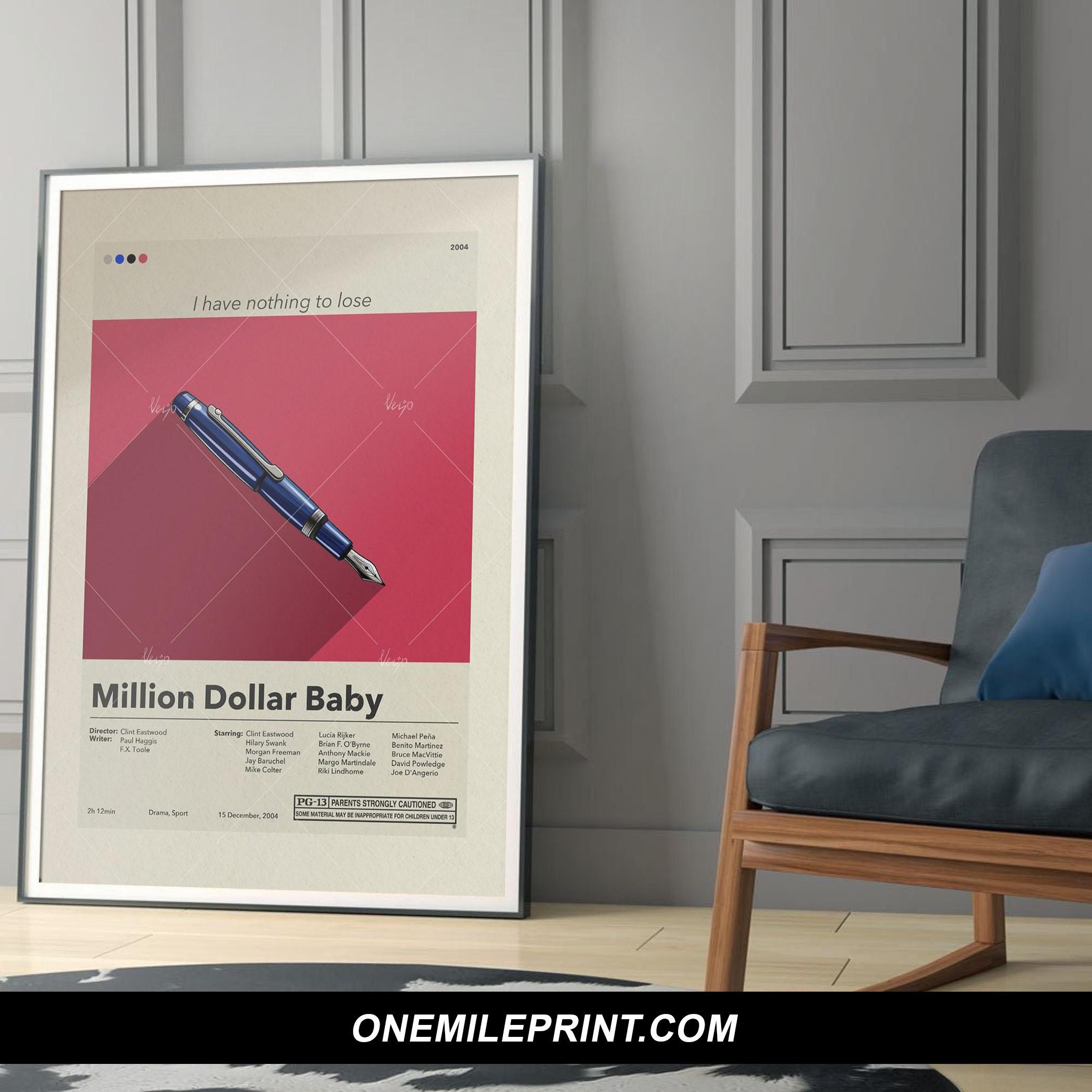 Minimalist Million Dollar Baby Movie Poster