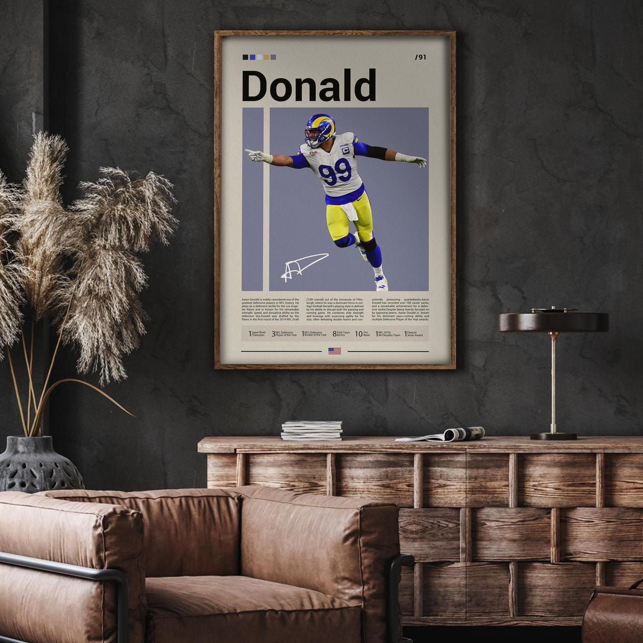 Minimalist Aaron Donald LA Rams Poster