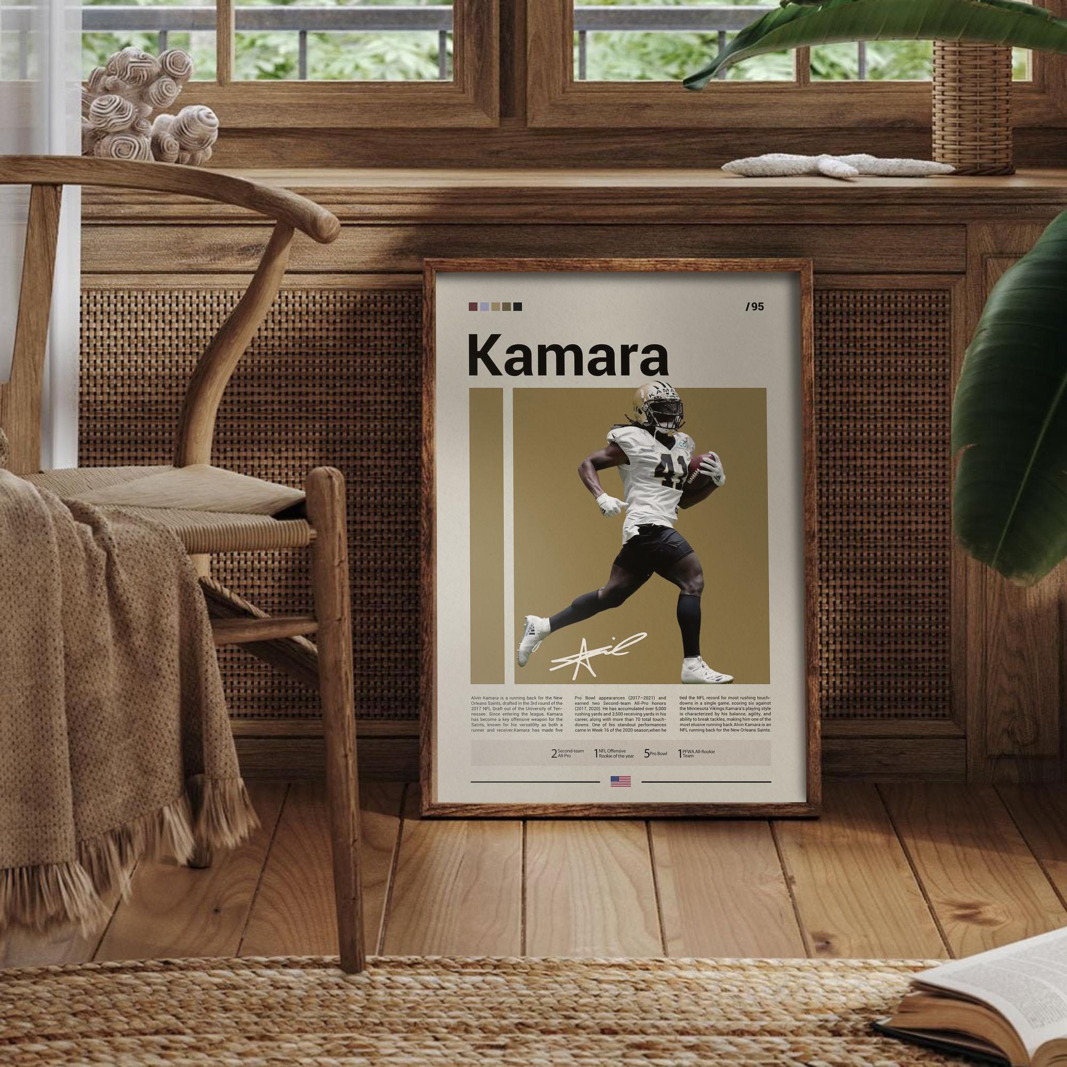 Minimalist Alvin Kamara New Orleans Saints Poster