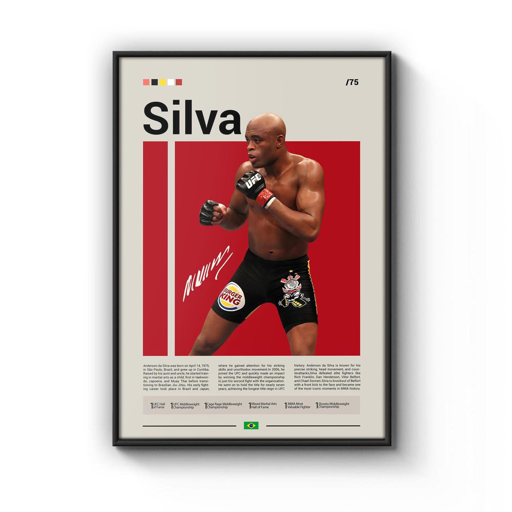 Minimalist Anderson Silva Fighting Poster