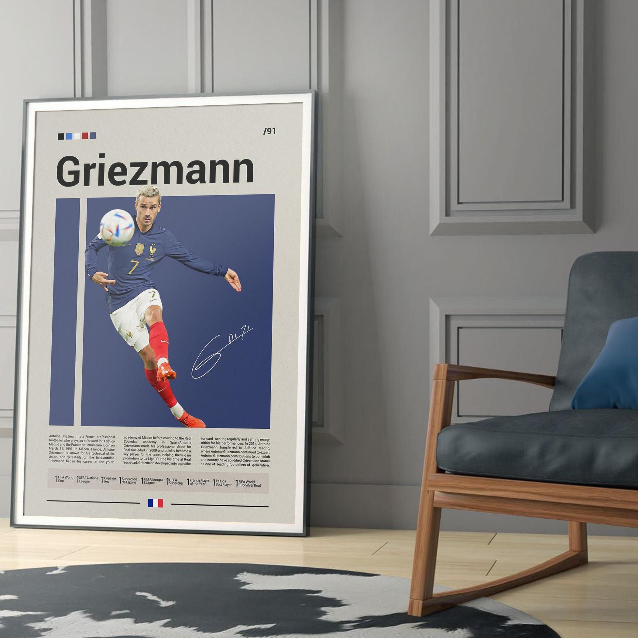 Minimalist Antoine Griezmann France National Team Poster