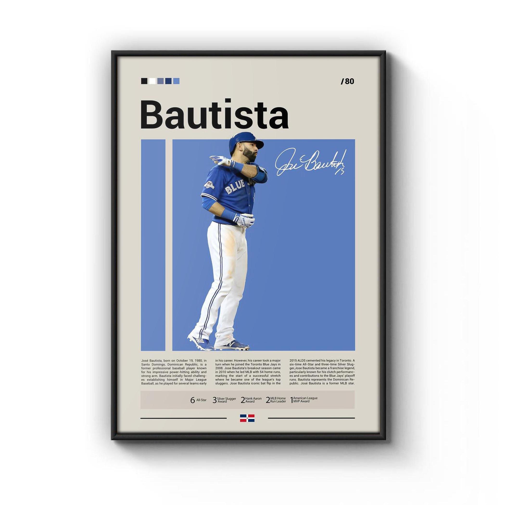 Minimalist Bautista Blue Jays Toronto Blue Jays Poster